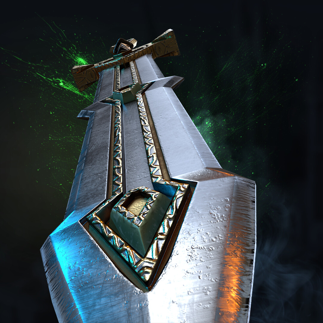ArtStation - The majestic two-handed sword of a dwarf king