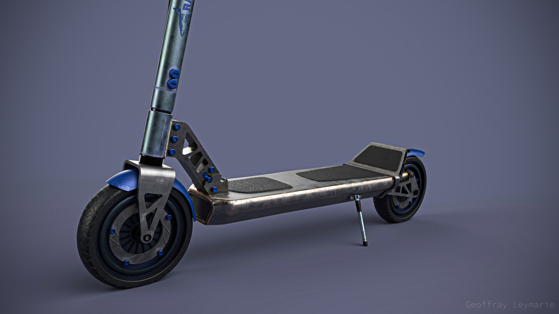 ArtStation - - Blue shark Scooter