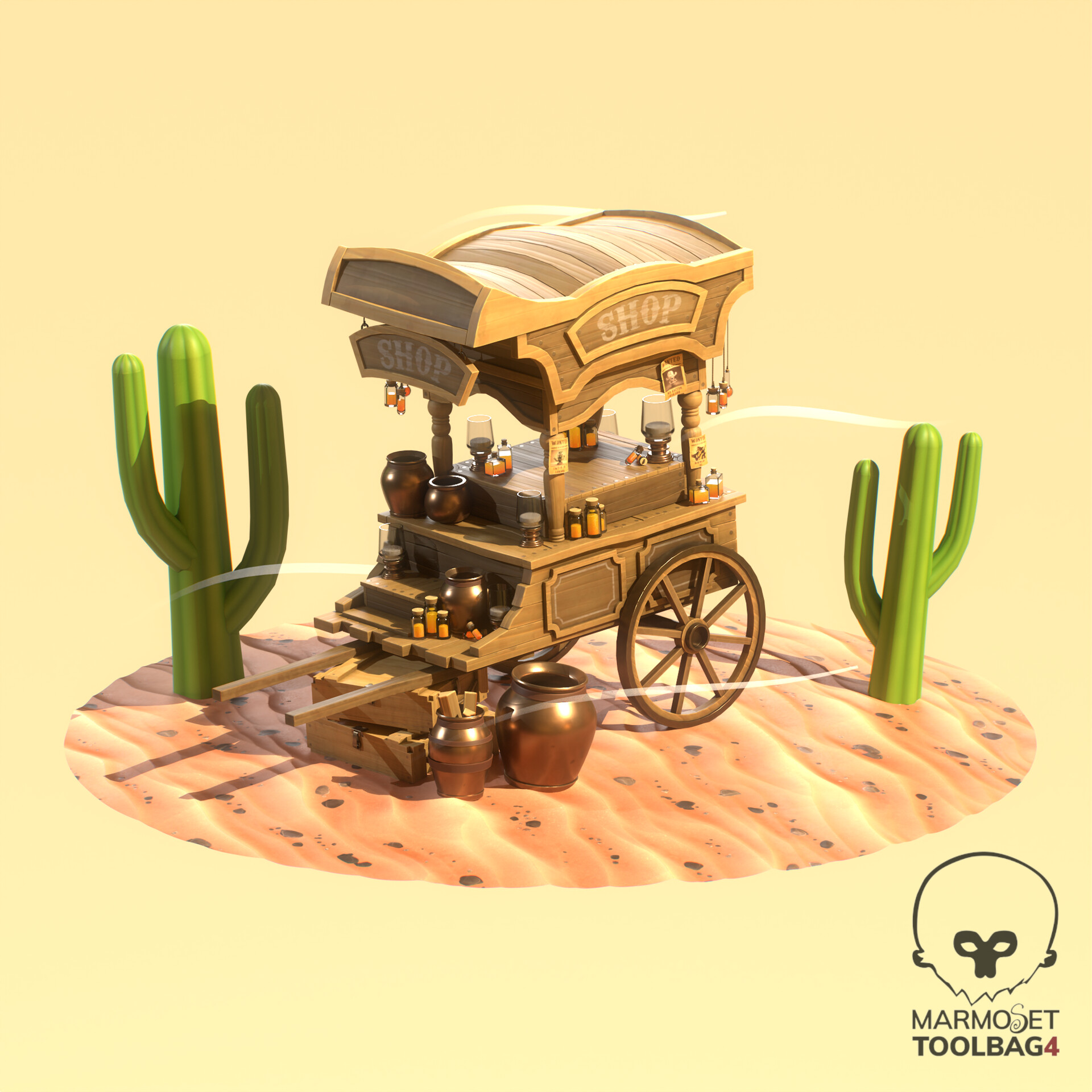 ArtStation - Stylized Western Potion cart