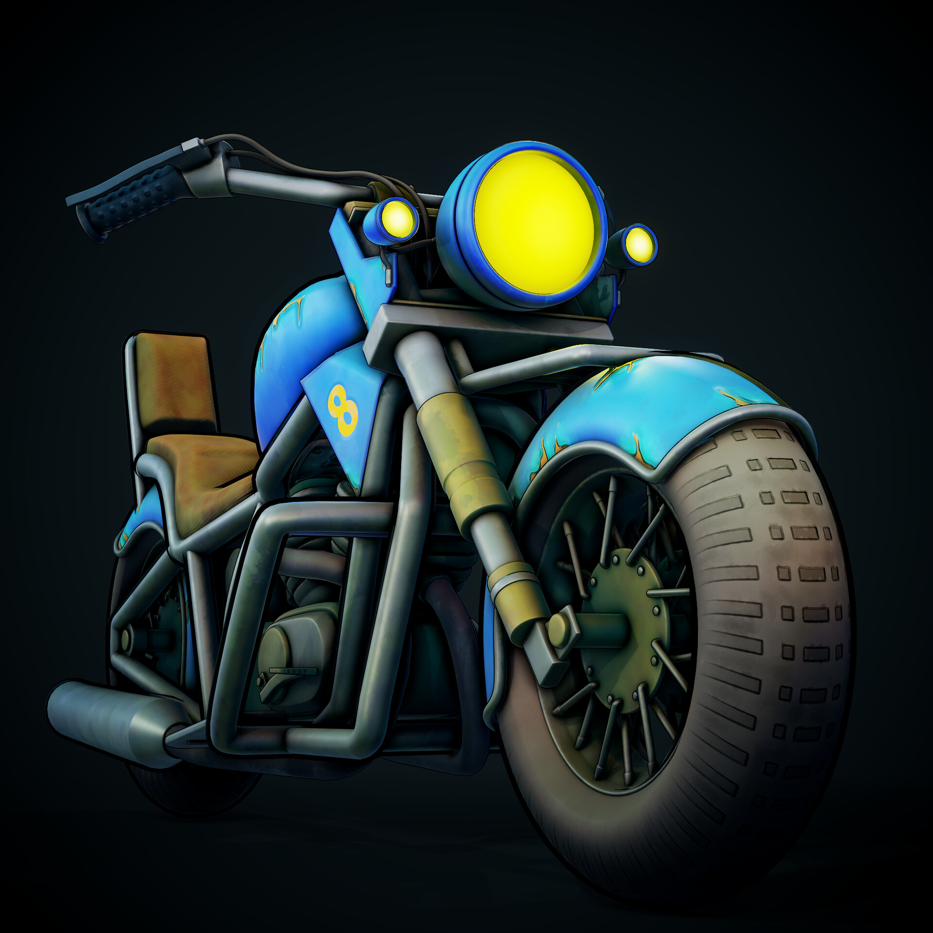 ArtStation - Stylized Motorbike