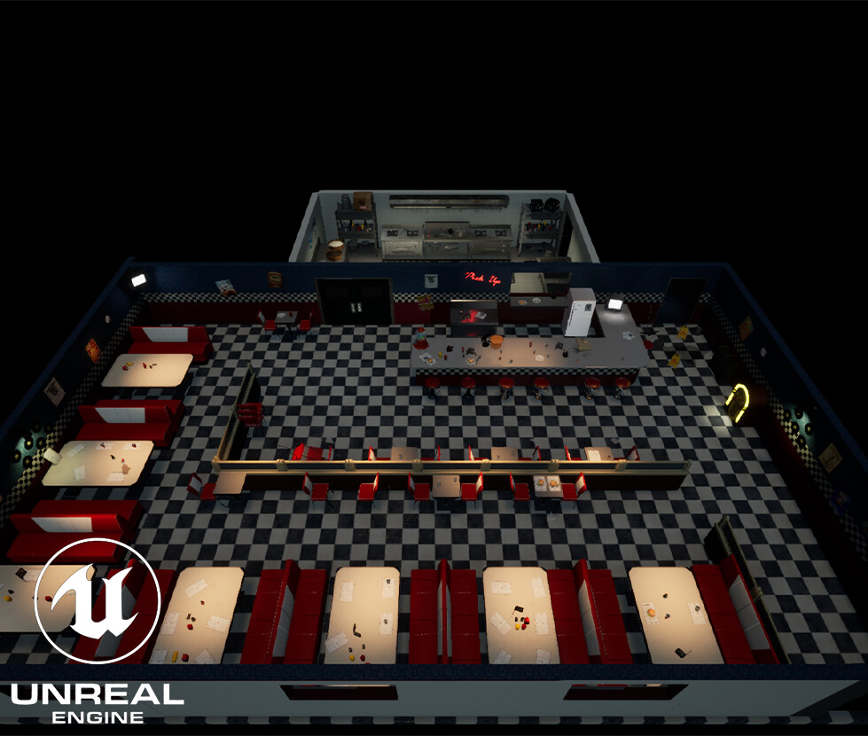 ArtStation - Diner Scene