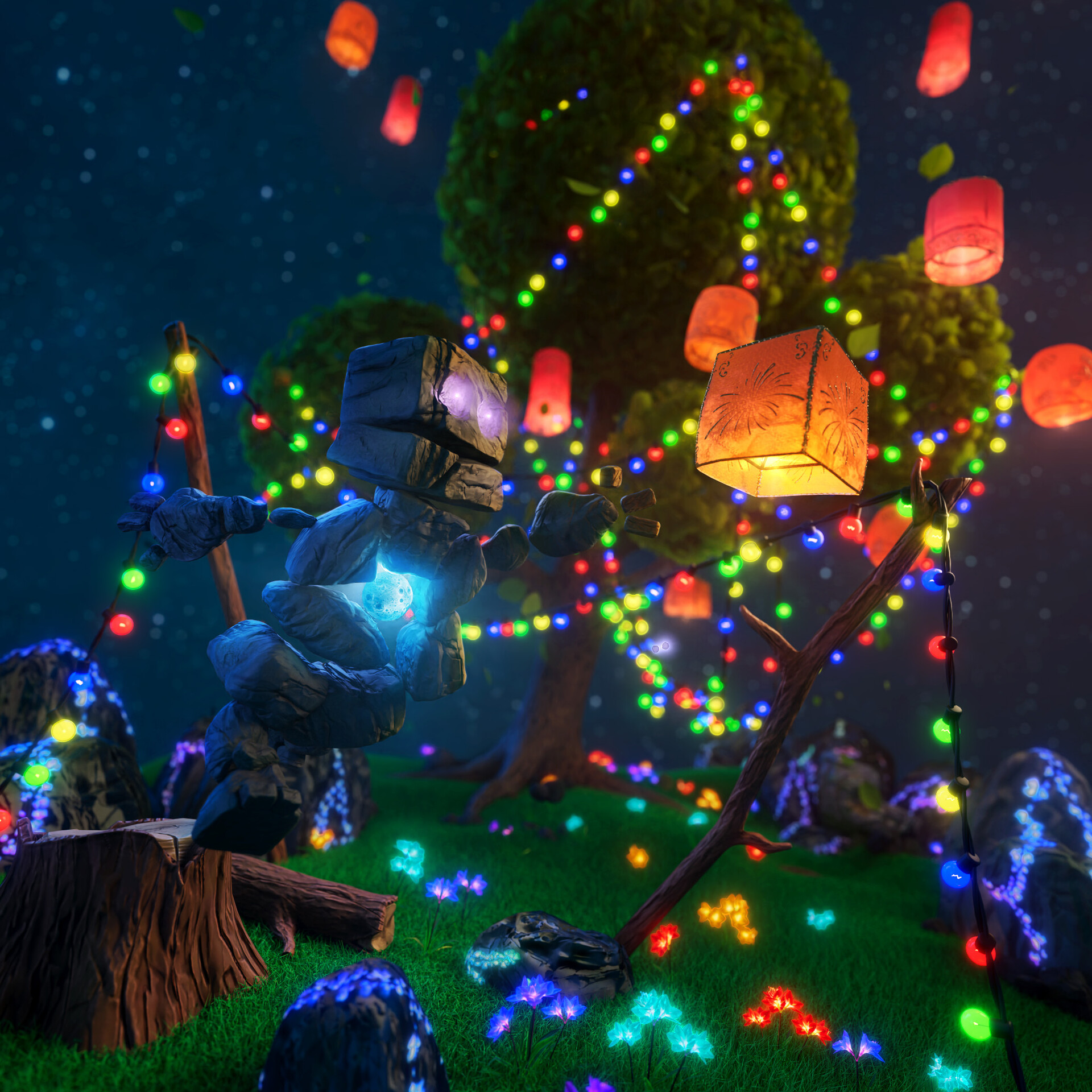 ArtStation - [Moon Runes] - The Festival of Lights environment (2/3)