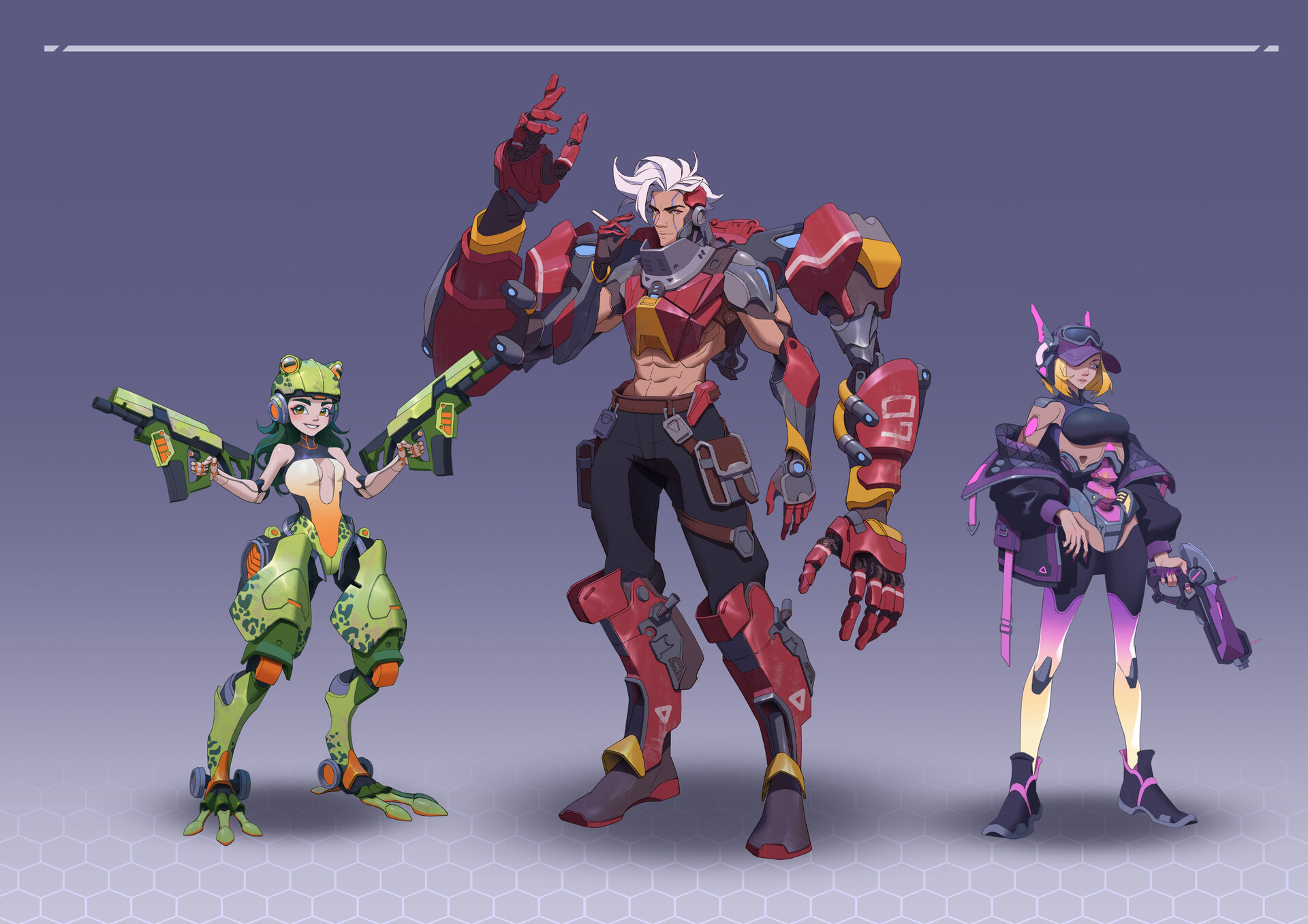 ArtStation - 一组赛博朋克角色设计 Cyberpunk character design