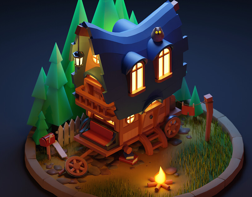 ArtStation - "Wagon" by Kaino university course