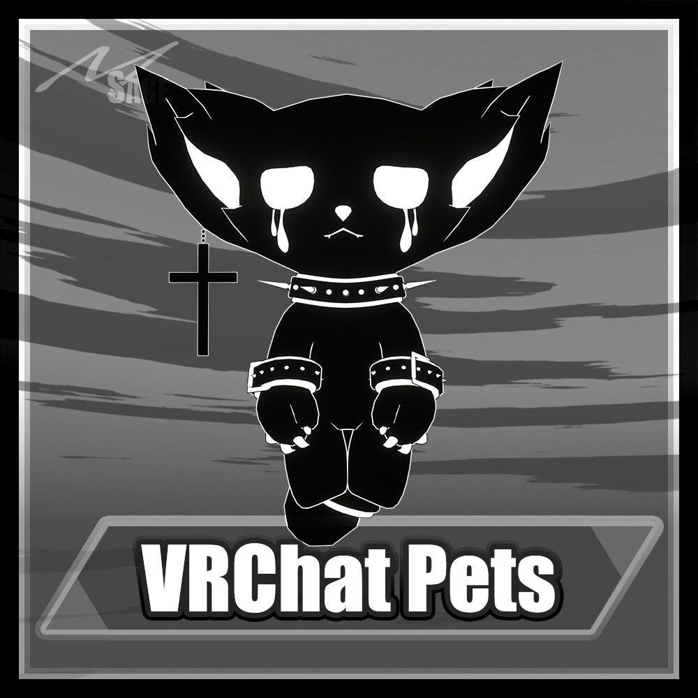ArtStation - The Tara Gothic Kitten Bela - VRChat Pets