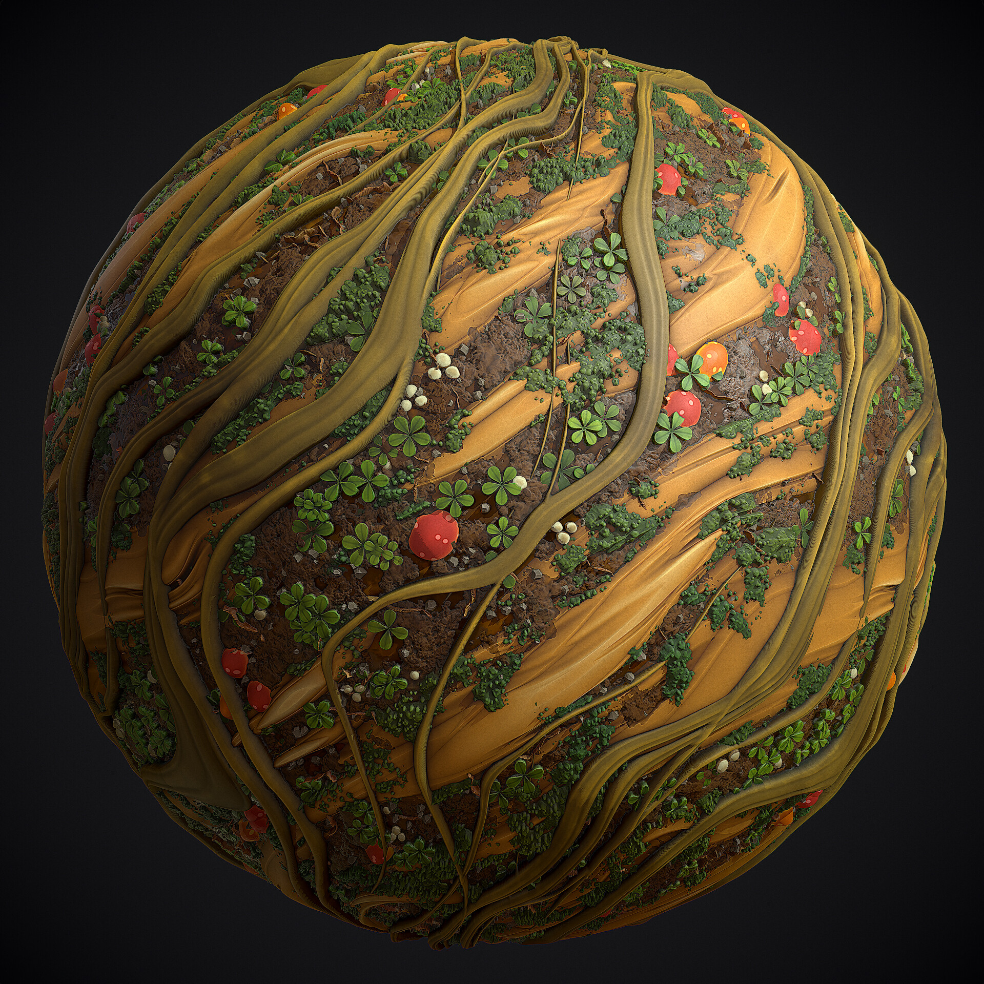ArtStation - Stylized Roots Material 01