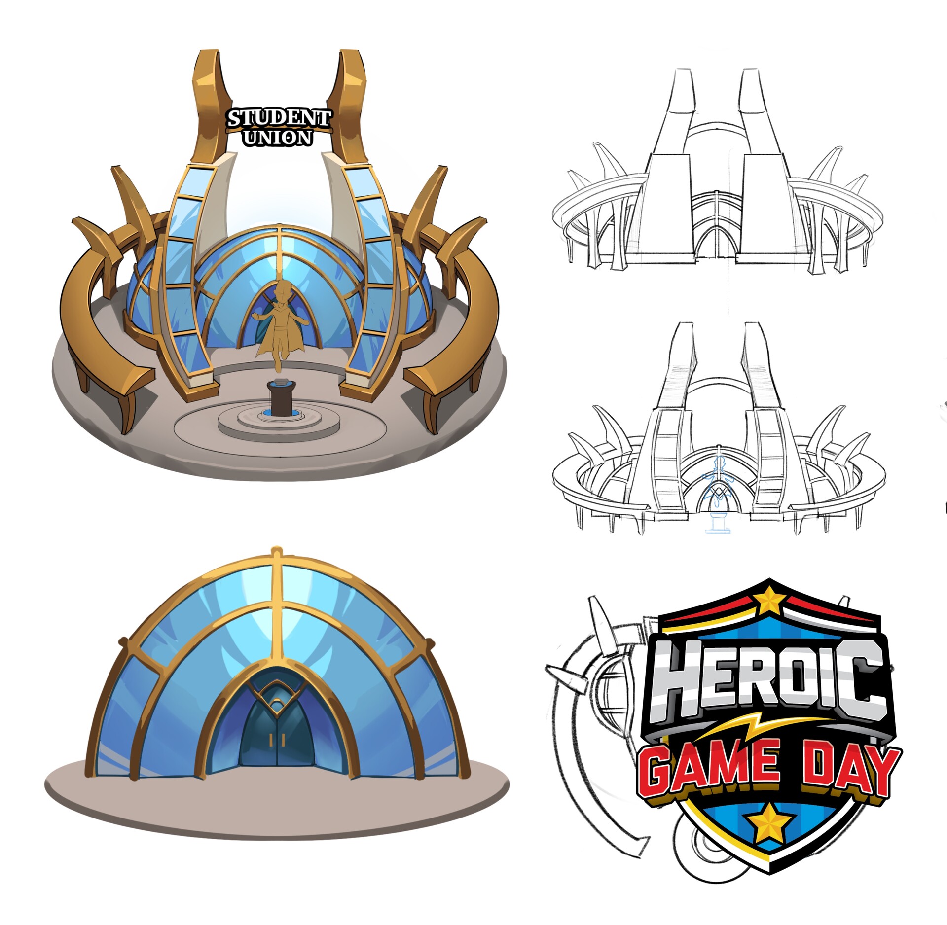 ArtStation - Heroic Game Day Student Union and Campus