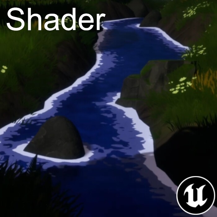 ArtStation - Forest stream (stylized water shader)