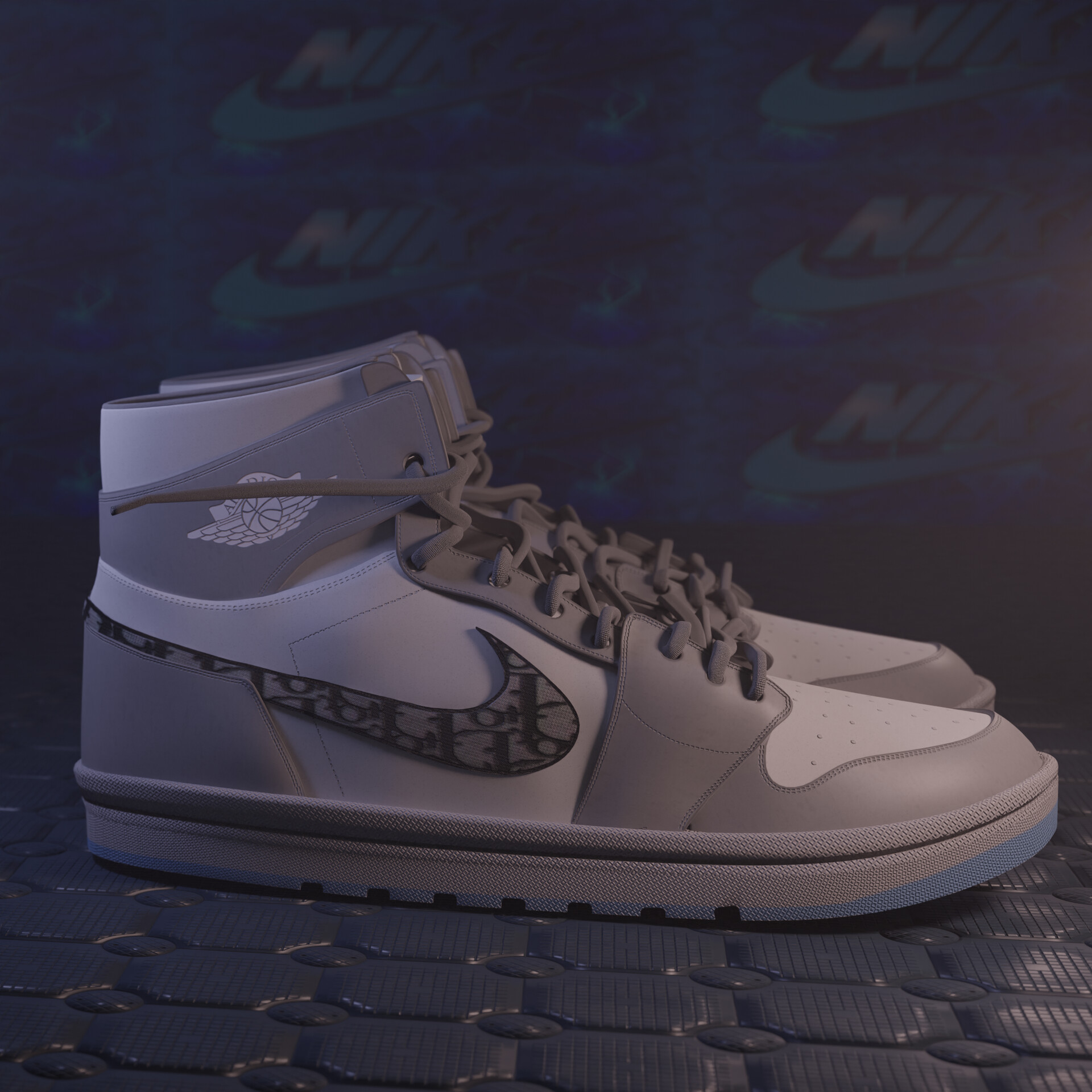 ArtStation - Nike air dior modelled in blender and textured in ...