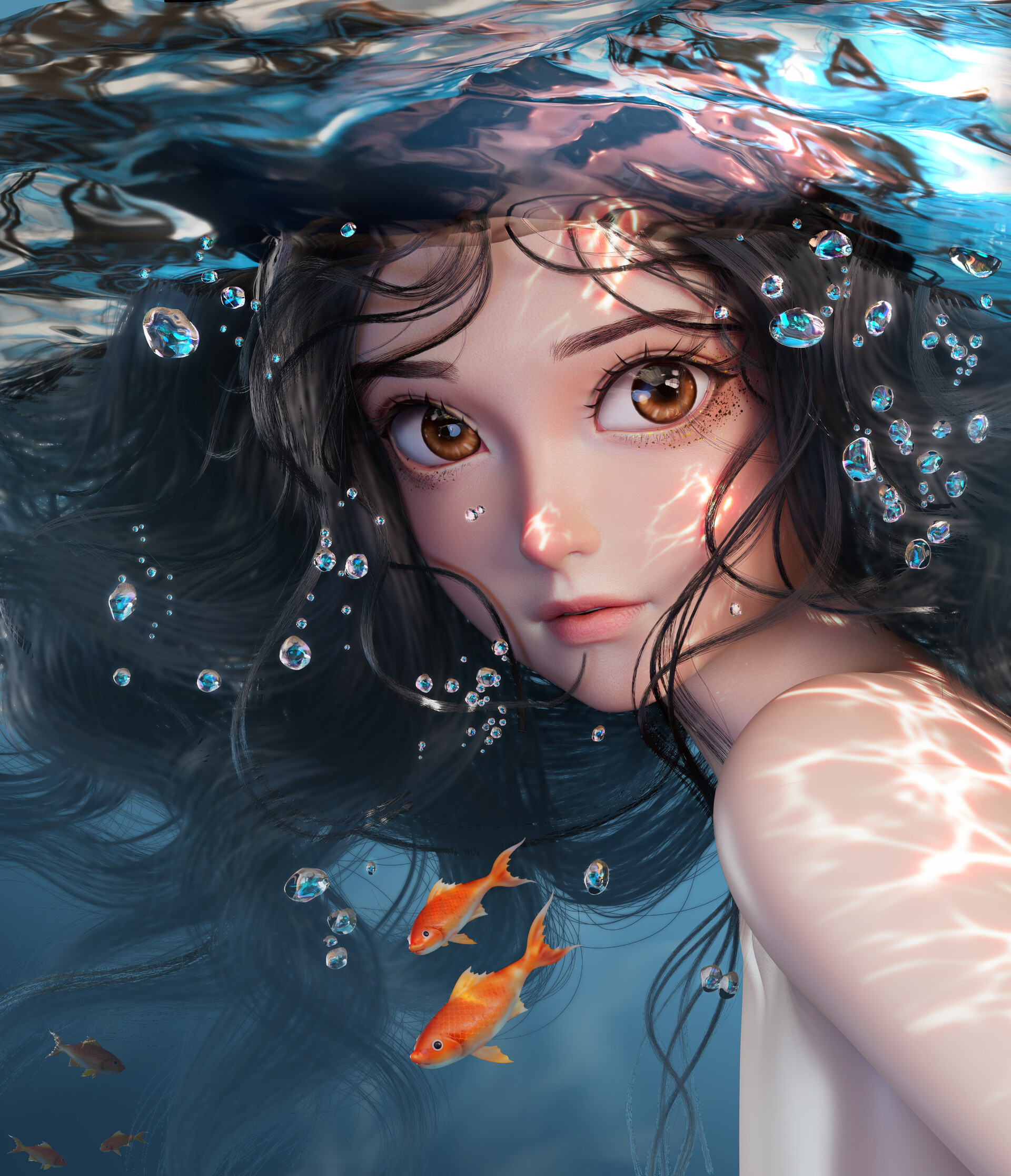 ArtStation - 水中小女孩
