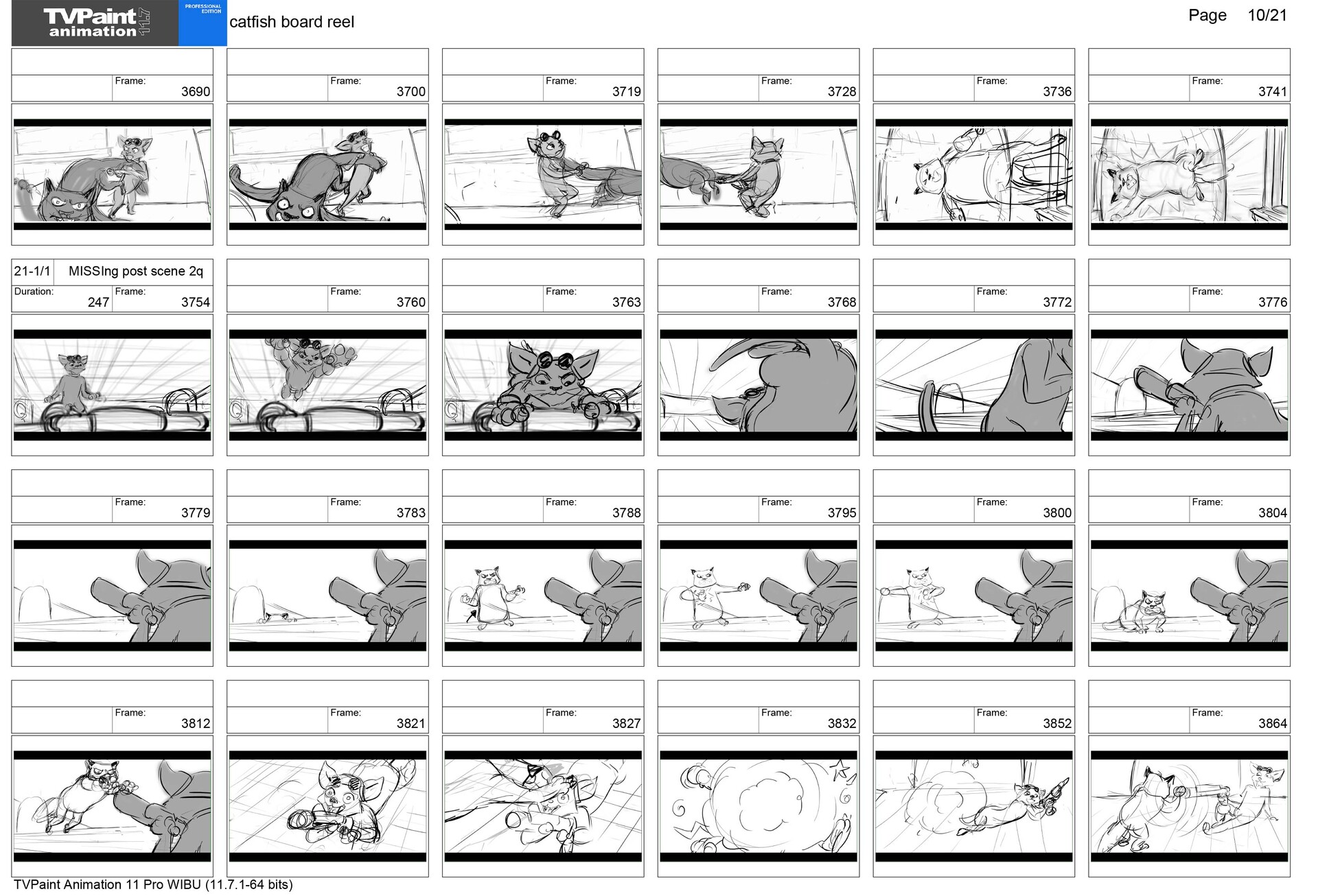 ArtStation - Catfish Storyboard (check out the story inthe captions)