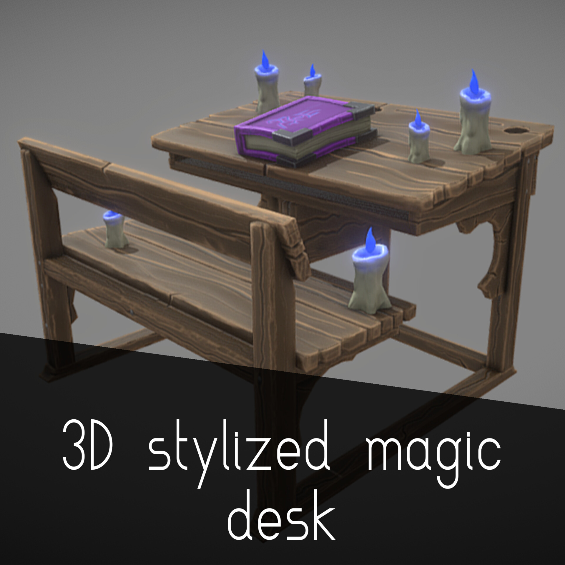 ArtStation - 3D stylized magical desk