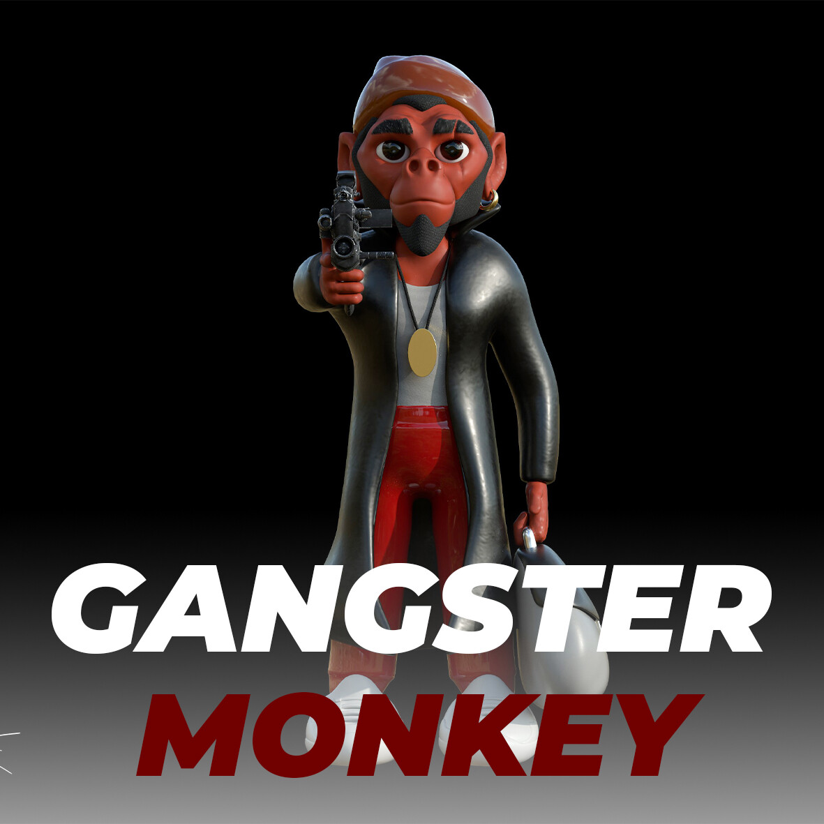 ArtStation - "Scarface" a gangster monkey.