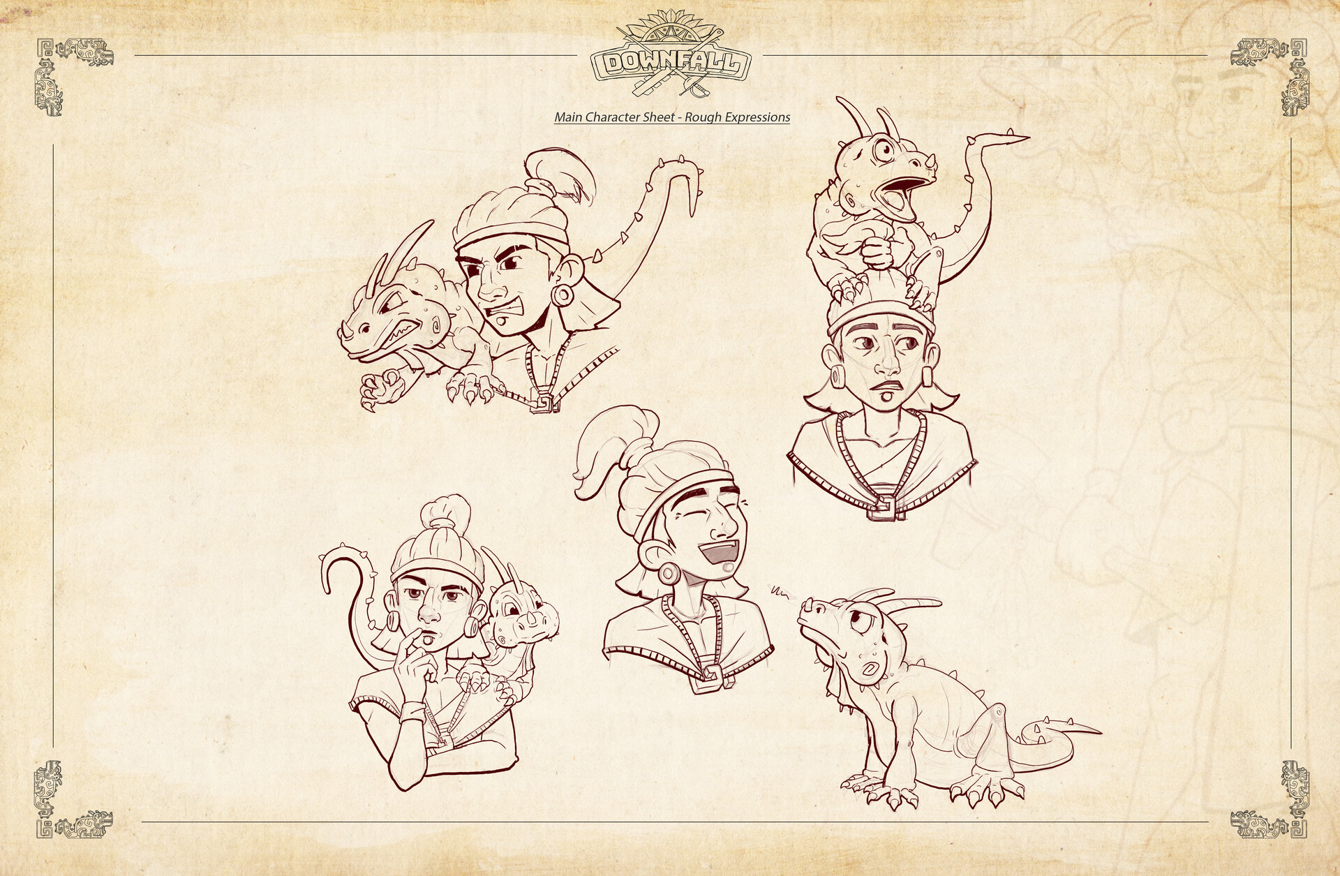 ArtStation - Project Downfall - Character Design Expression Sheet