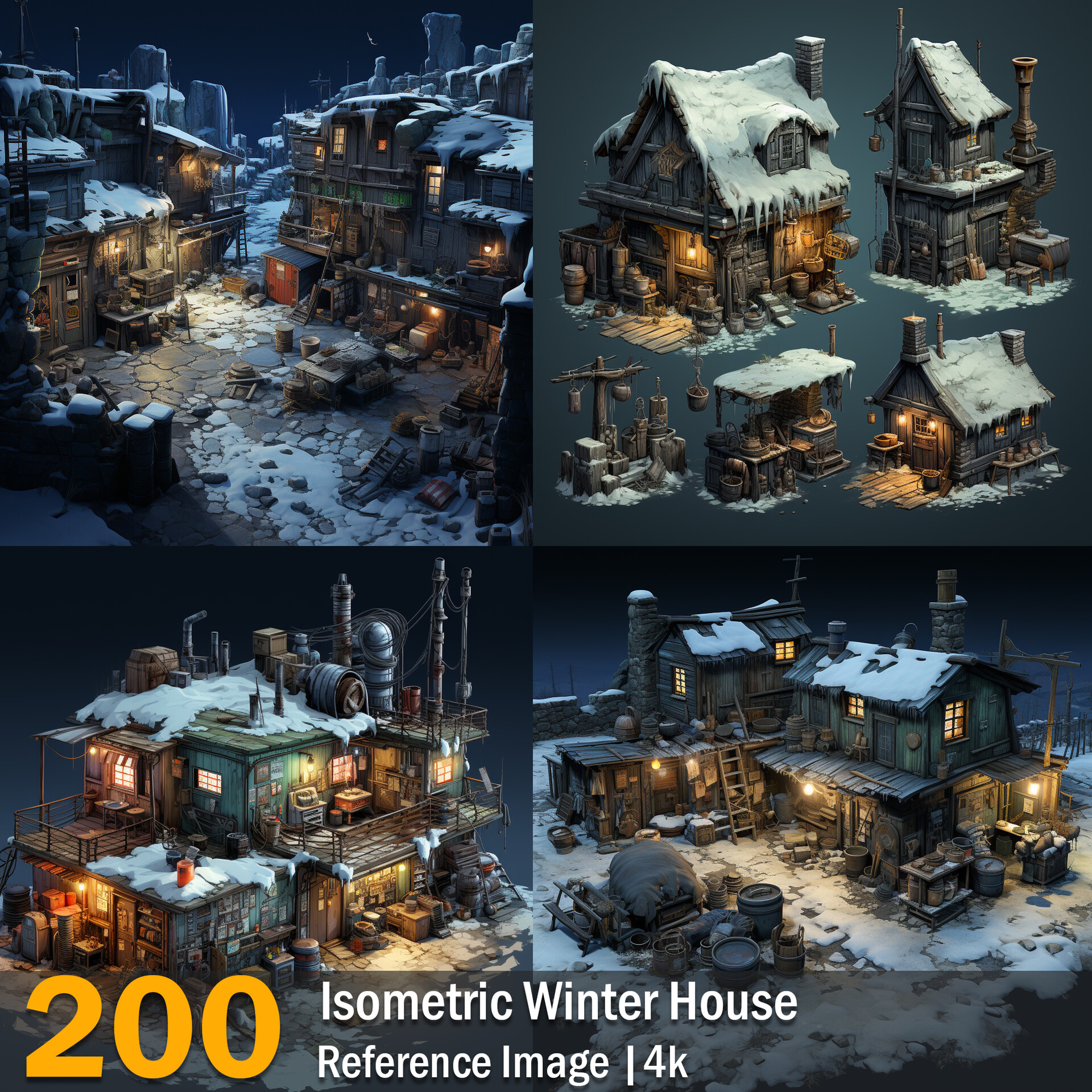 ArtStation - Isometric Winter House | Reference Images | 4K