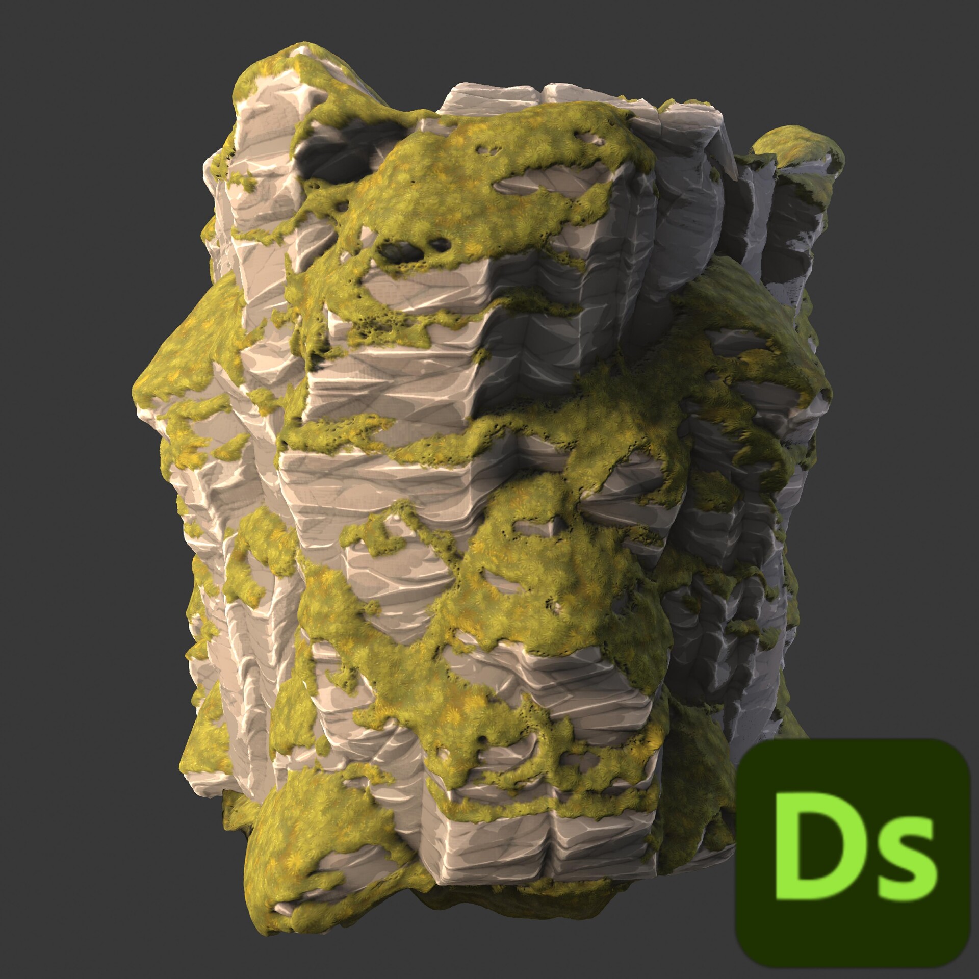 ArtStation - Stylized Cliff - Substance 3d Designer