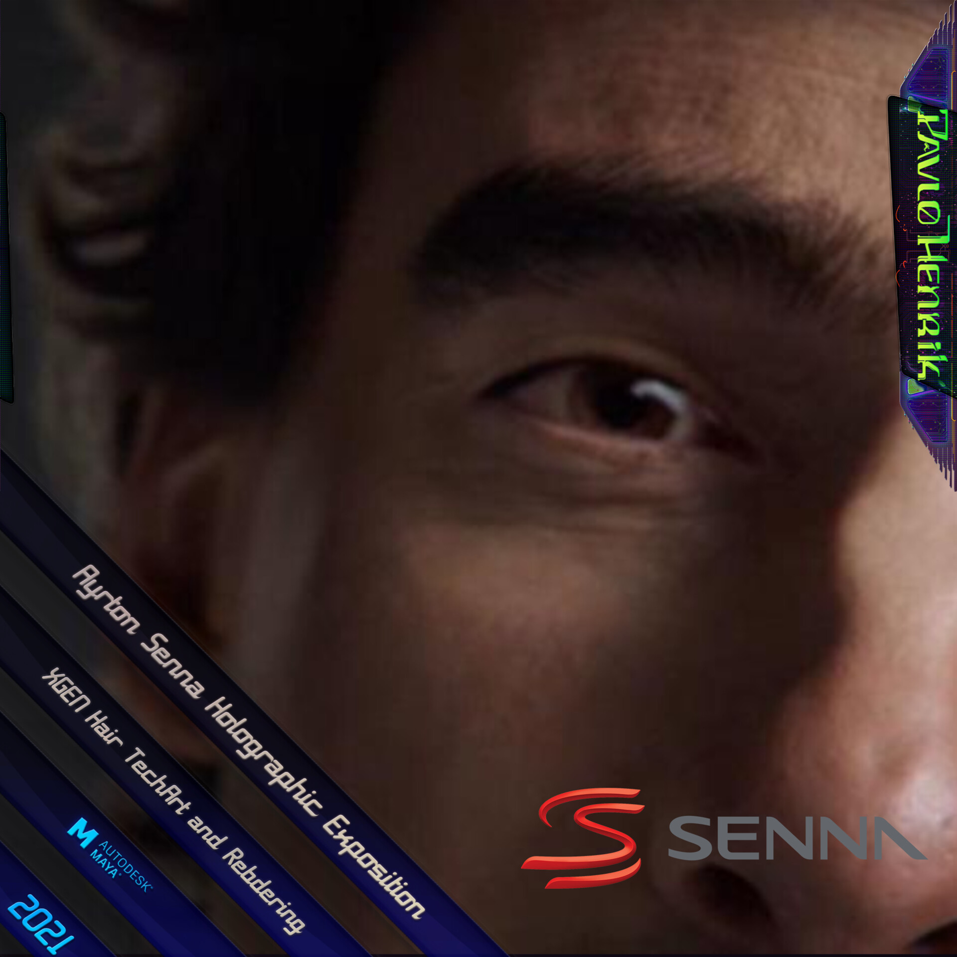 ArtStation - Ayrton Senna animation 3D scene assembly, xgen TD and Render