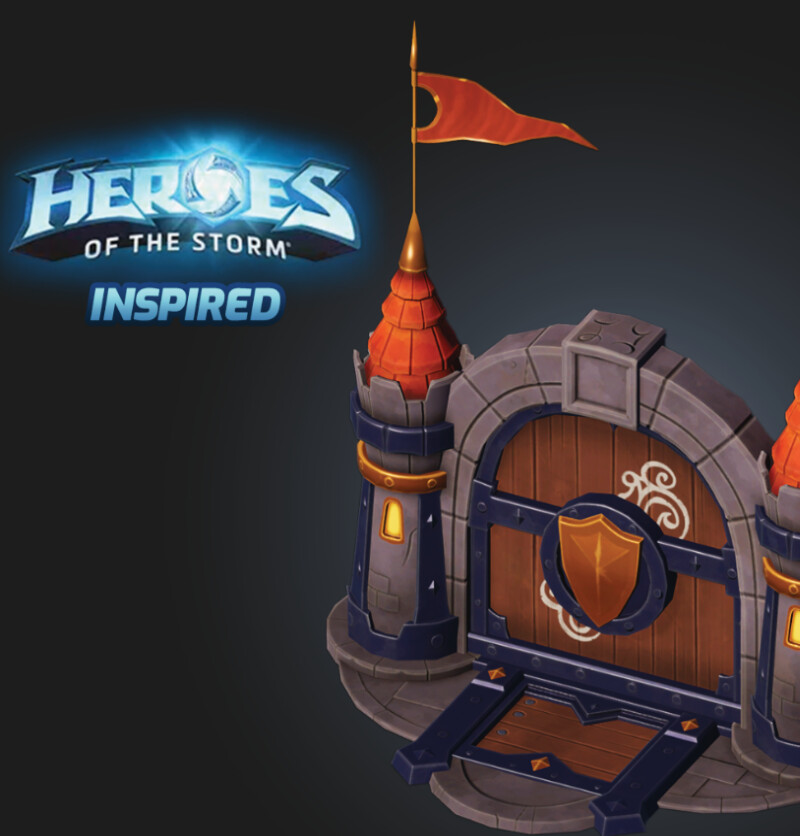 ArtStation - Stylized Hand Painted Castle Gate