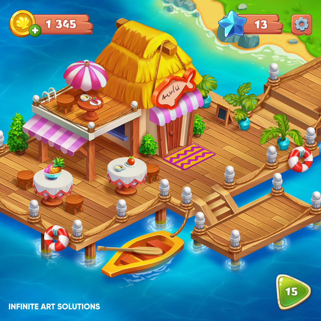 ArtStation - Match-3 Game UI Design (160 hours)