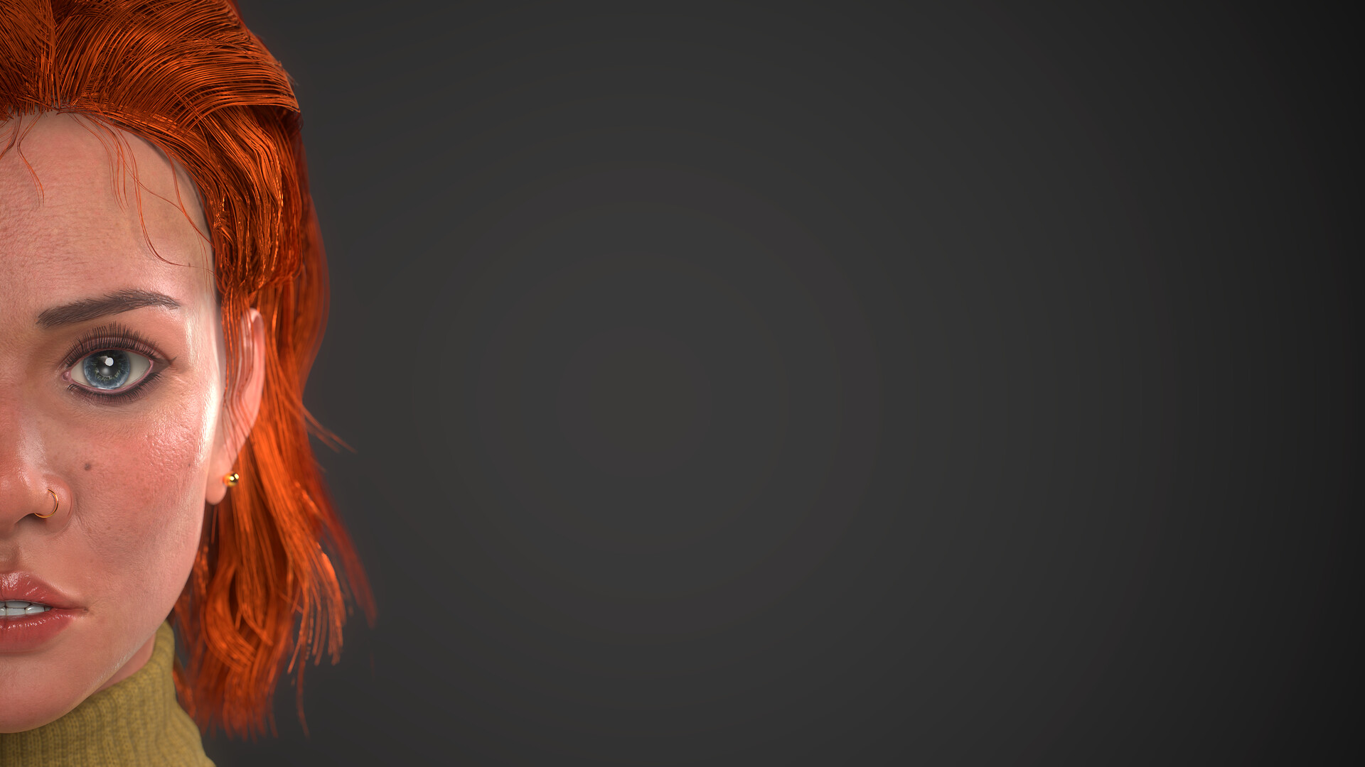 ArtStation - Redhead Woman Portrait