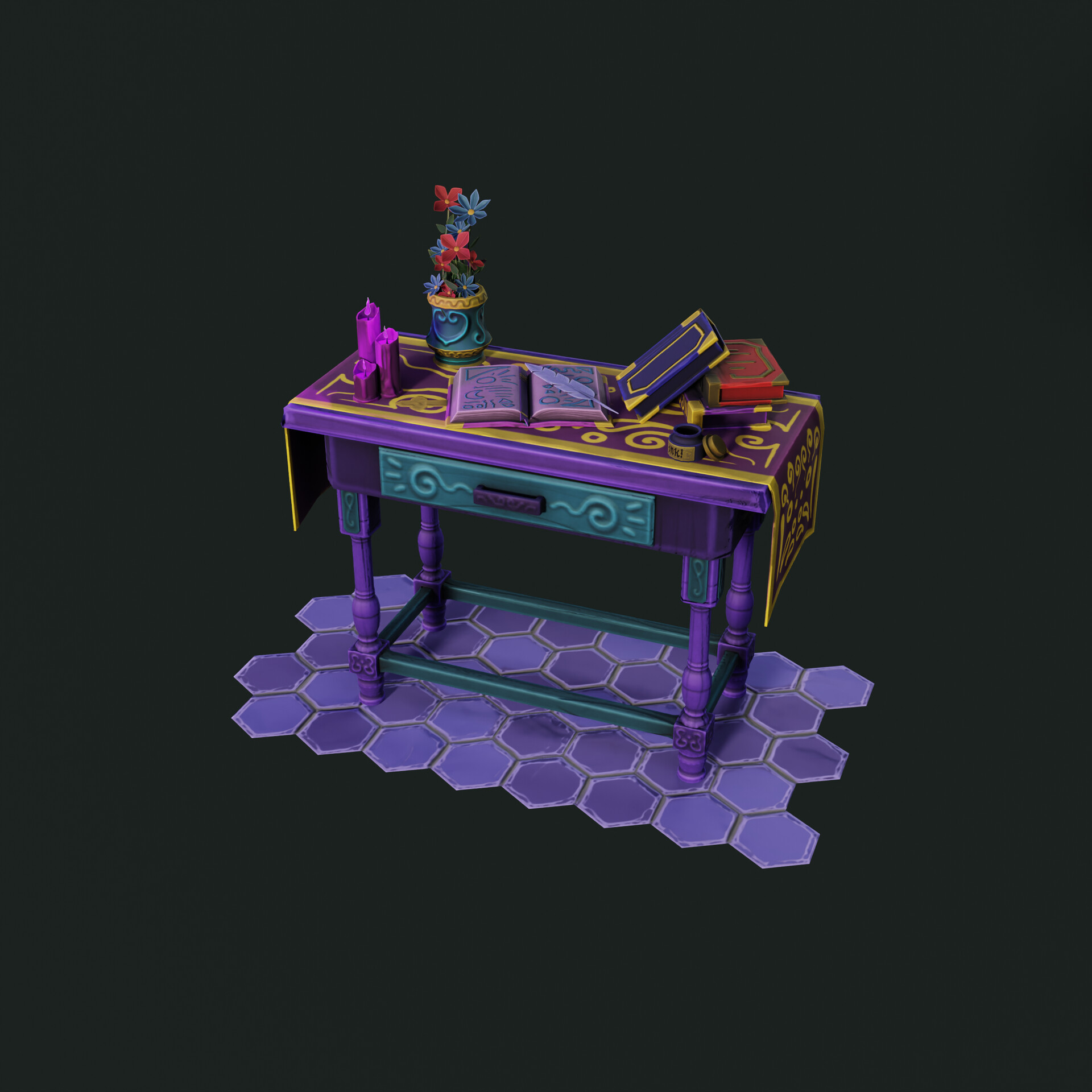 ArtStation - Stylized Fantasy Table Scene