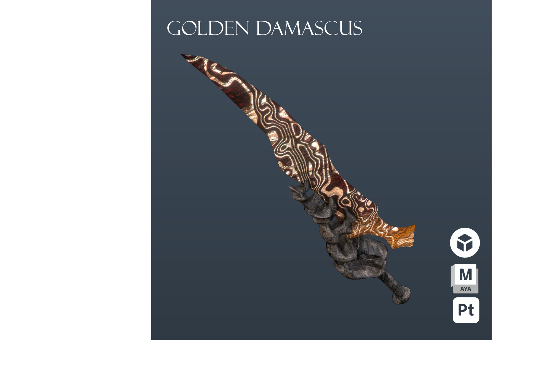 ArtStation - Golden Damascus