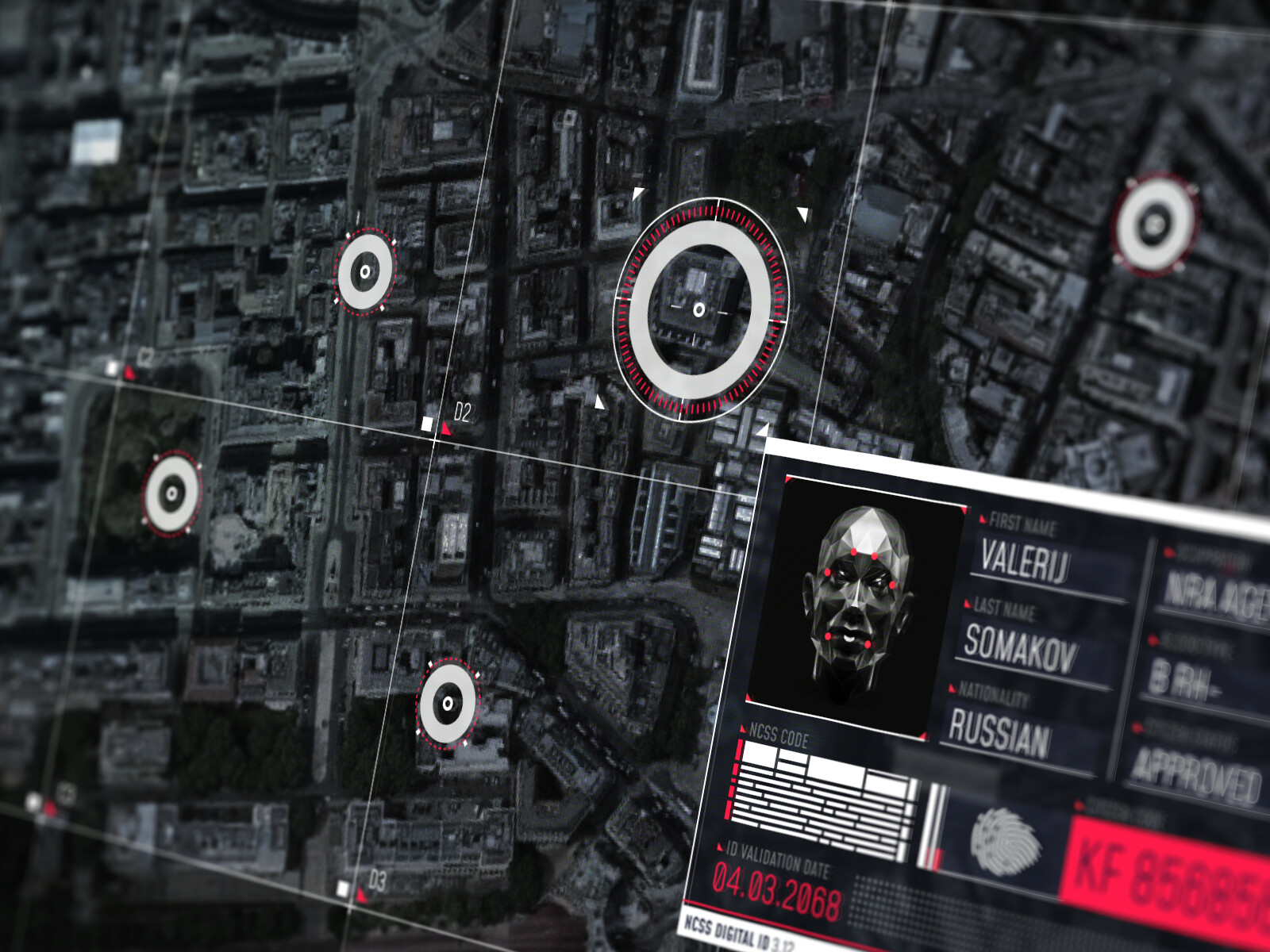 ArtStation - Futuristic Tracking Map