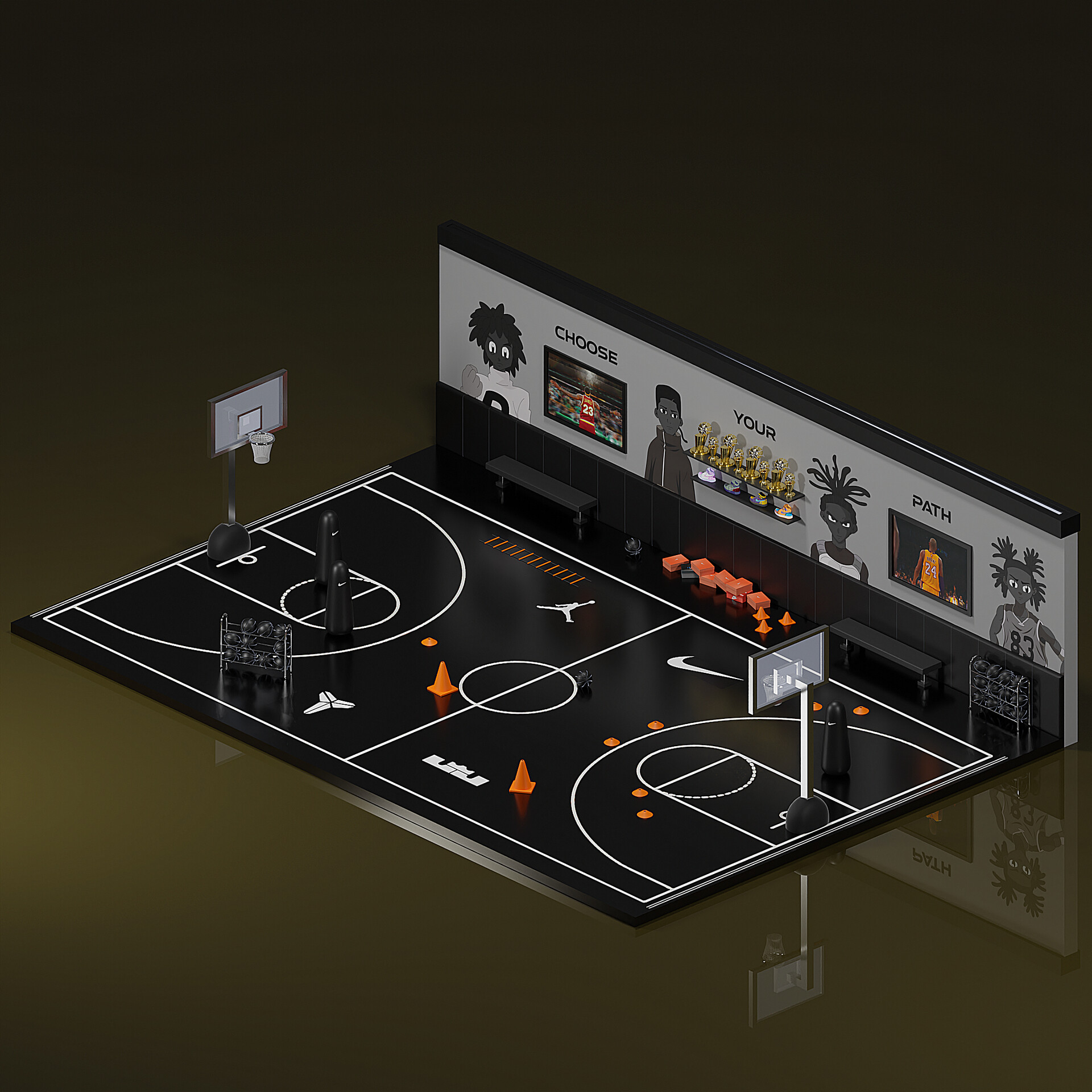 ArtStation - Basketball Court