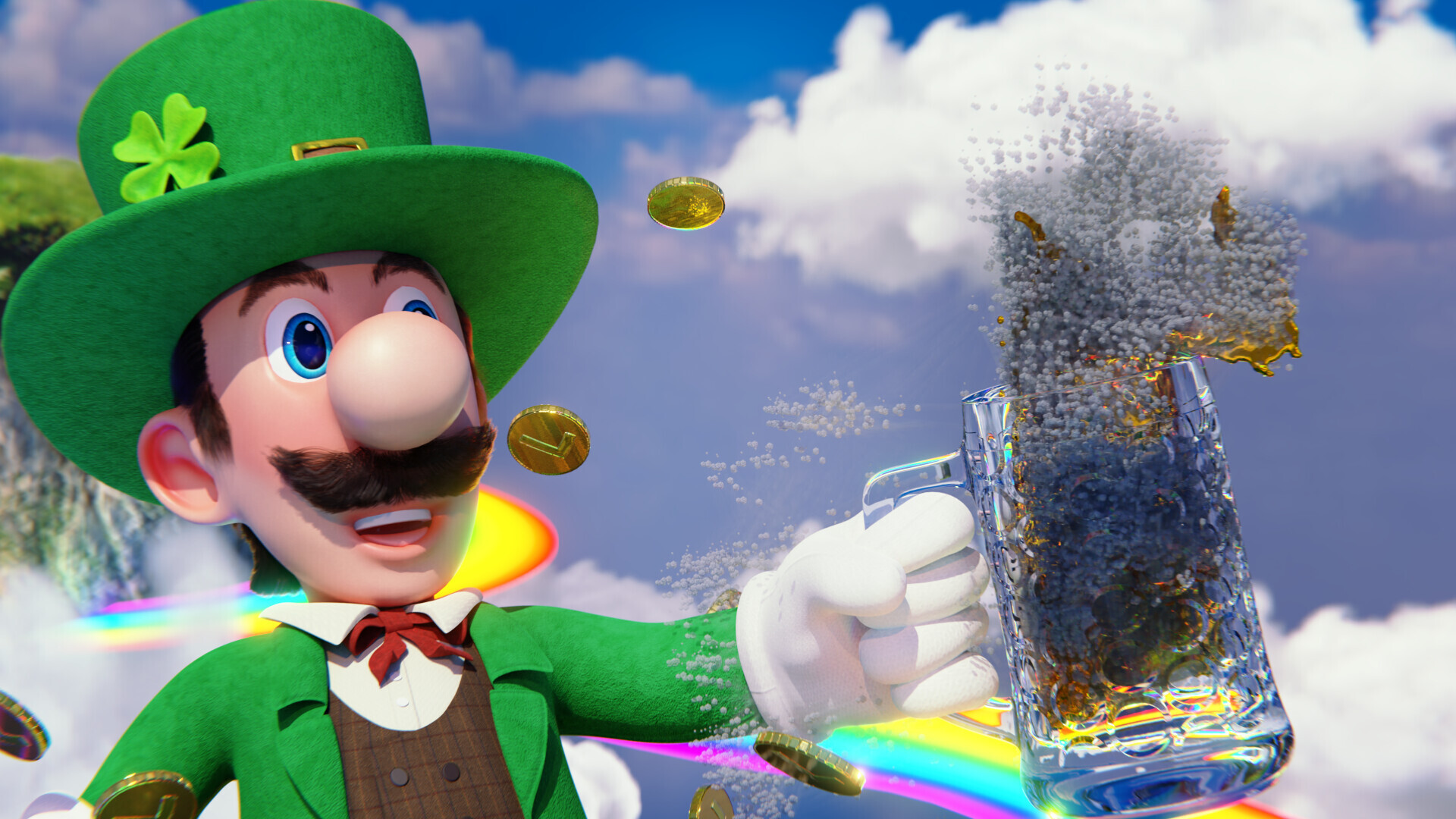 ArtStation - Luigi x St. Patrick's Day