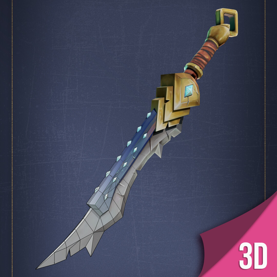 ArtStation - Voltcrusher 3D Sword
