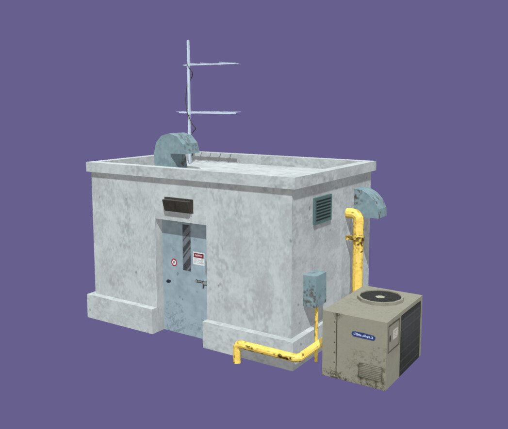 ArtStation - Rooftop exit | 3D model