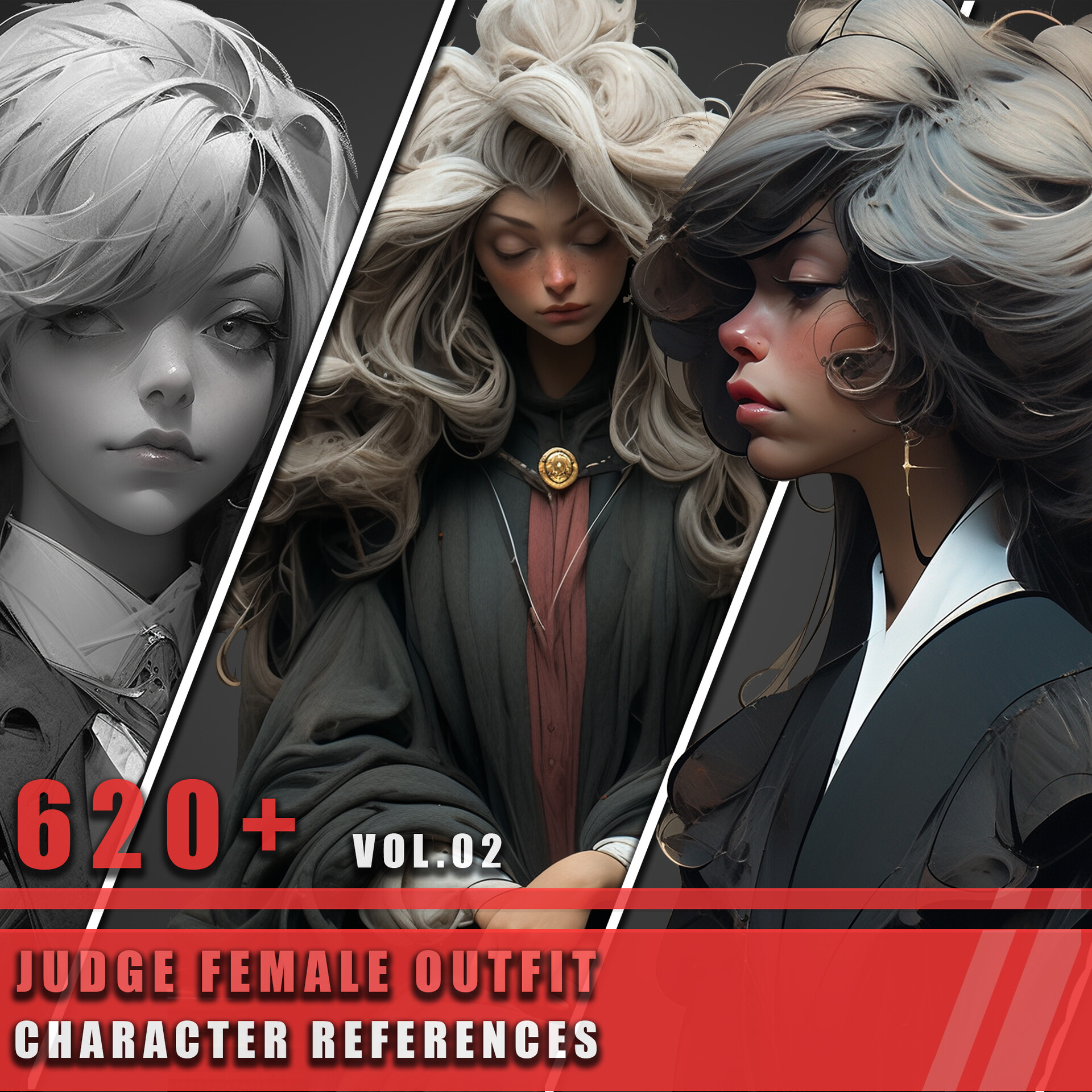 ArtStation - 620+ Judge Female Outfit - Character References Vol.02
