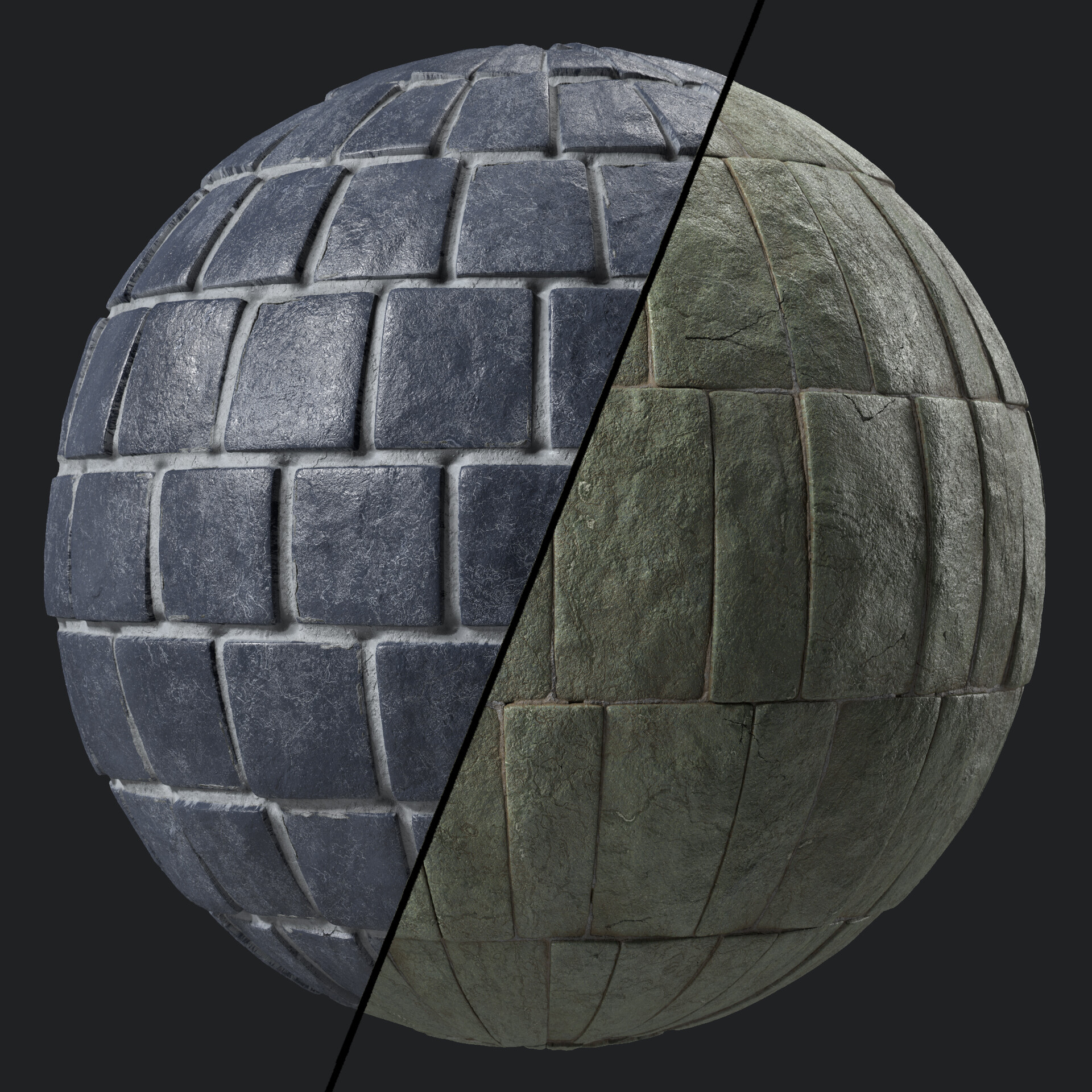 ArtStation - Stone Wall Materials 83- Decorative Slat Stone Wall ...