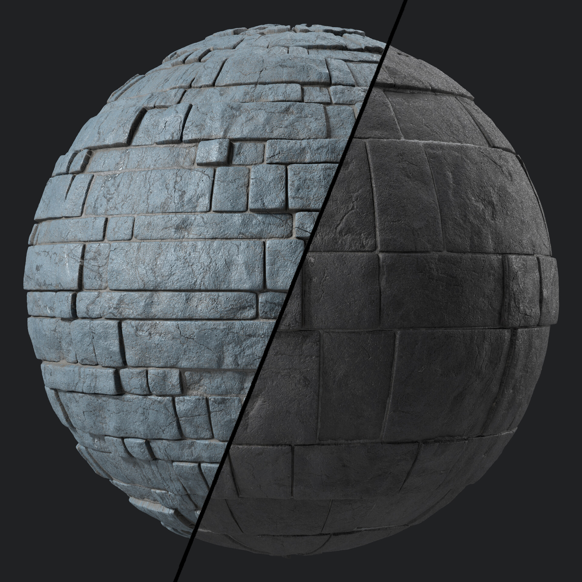 ArtStation - Stone Wall Materials 85- Decorative Slat Stone Wall ...