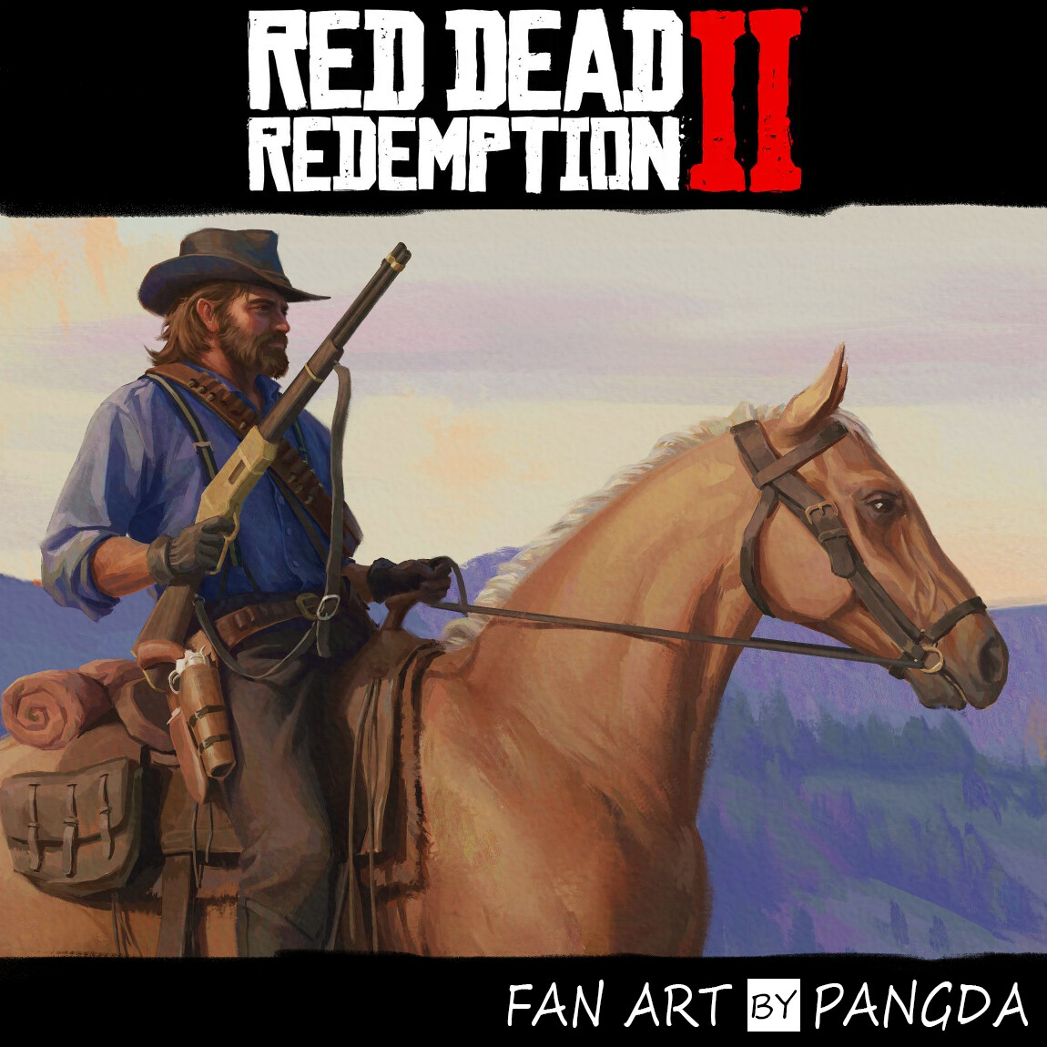 ArtStation - 重温大镖客摸鱼之亚瑟 Red Dead Redemption 2 fan art