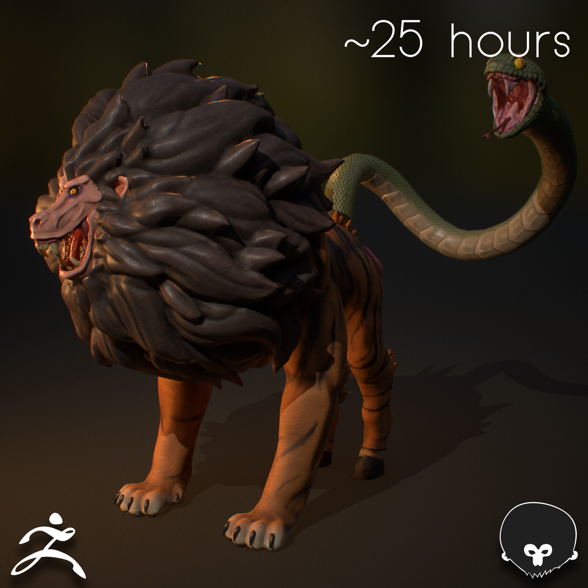 ArtStation - Nue Yokai - Japanese Chimera