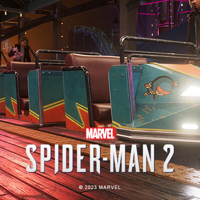 ArtStation - Marvel's Spider-Man 2: Speed Demon Roller Coaster Cart