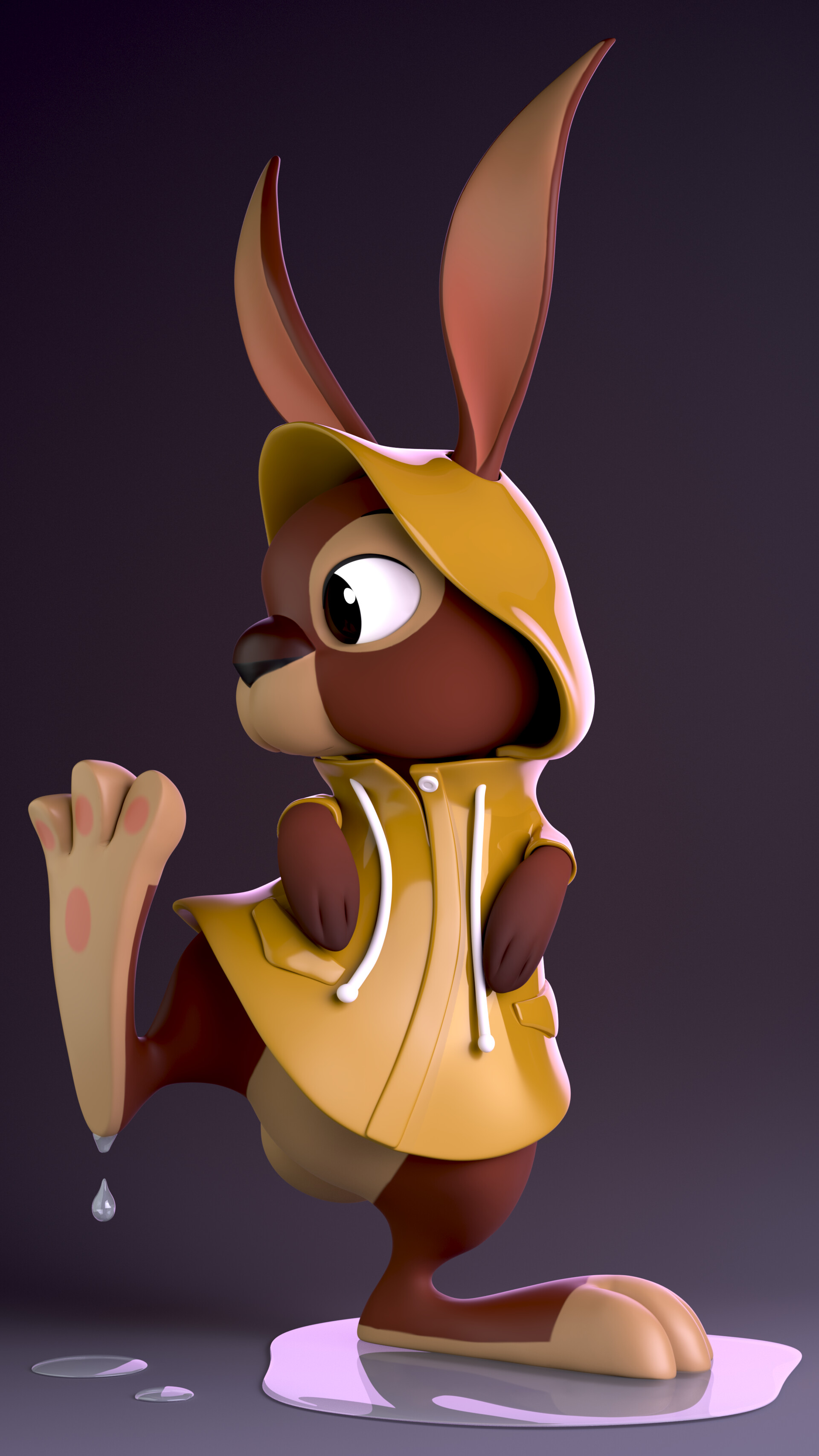 ArtStation - Rabbit in Raincoat