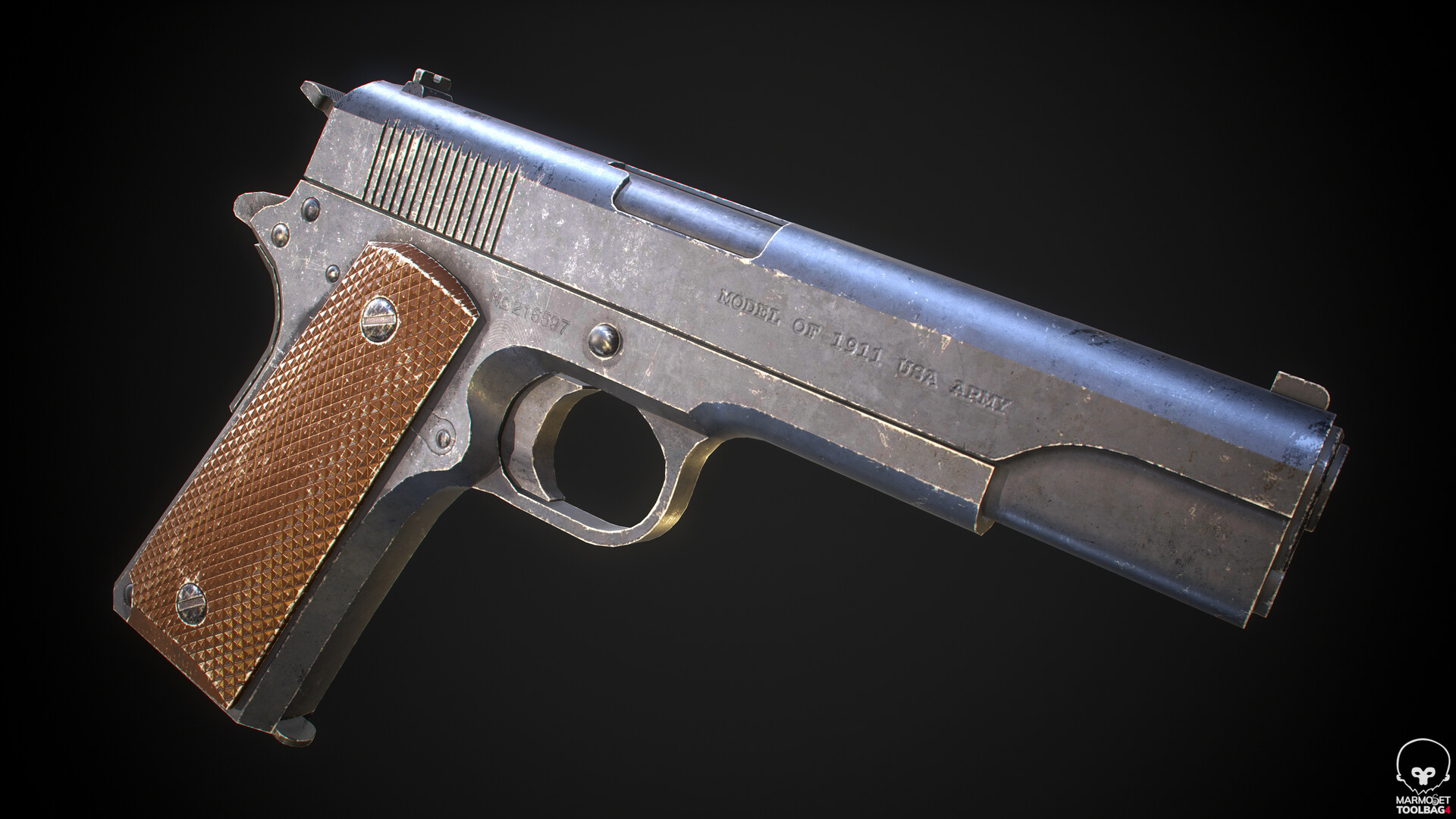 ArtStation - COLT 1911 - GAME ASSET