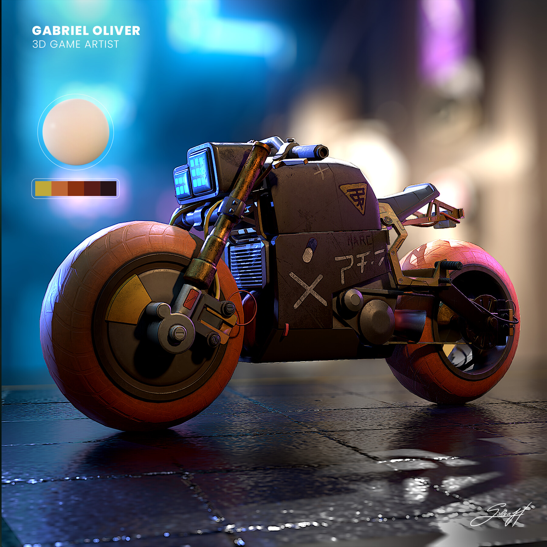 ArtStation - Motorcycle - Game Ready