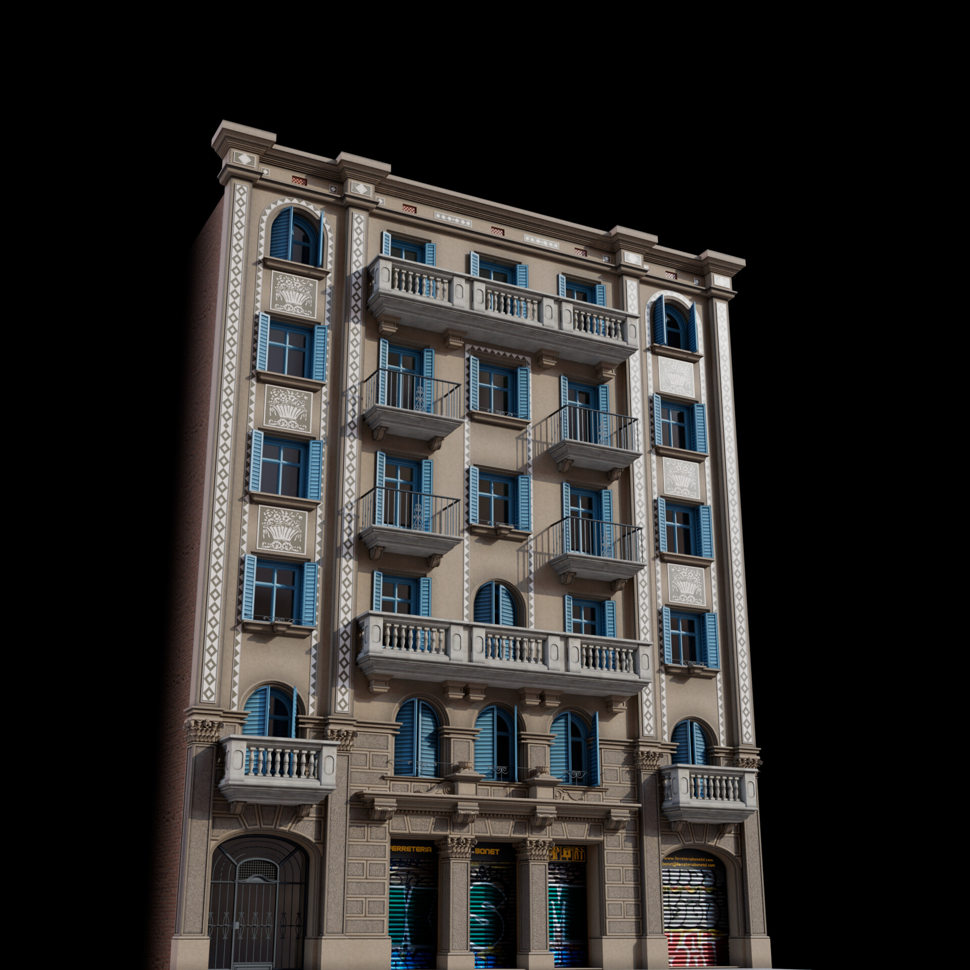 ArtStation - Barcelona 1920s building
