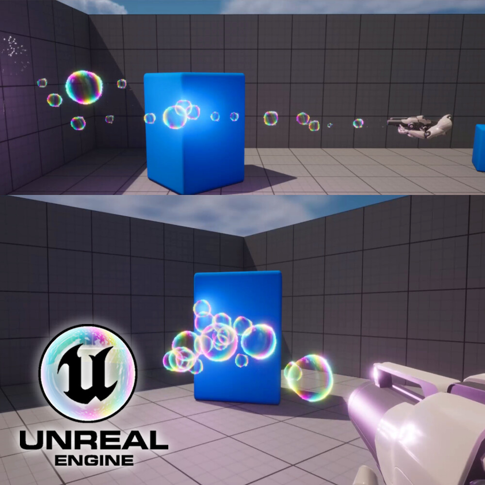 ArtStation - Bubble Gun VFX/Shader - UE5 Niagara