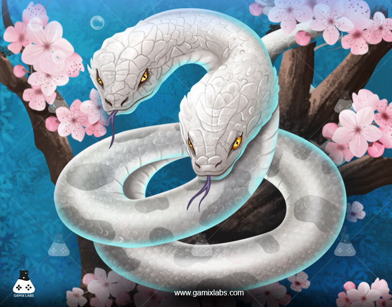 ArtStation - White Snake Slot Theme - Gamix Labs Portfolio