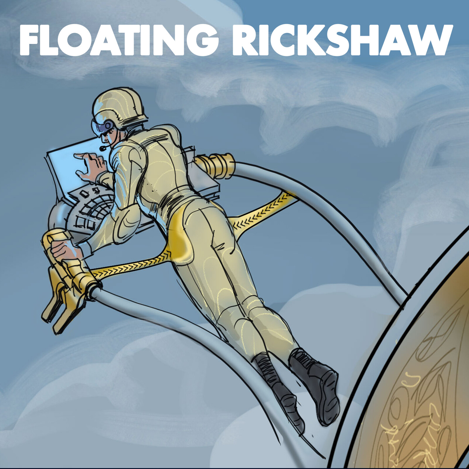 ArtStation - Floating rickshaw