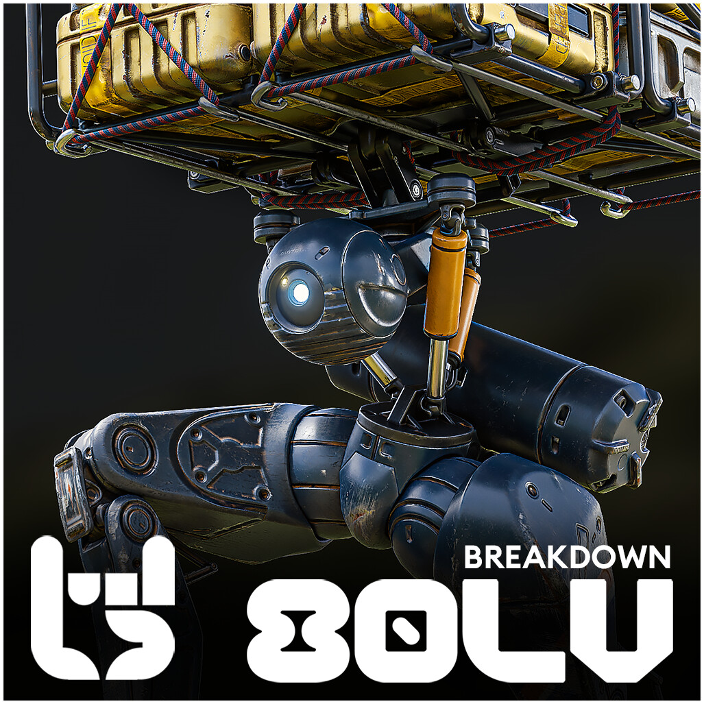 ArtStation - 80lv article: Delivery Bot Fan Art Breakdown