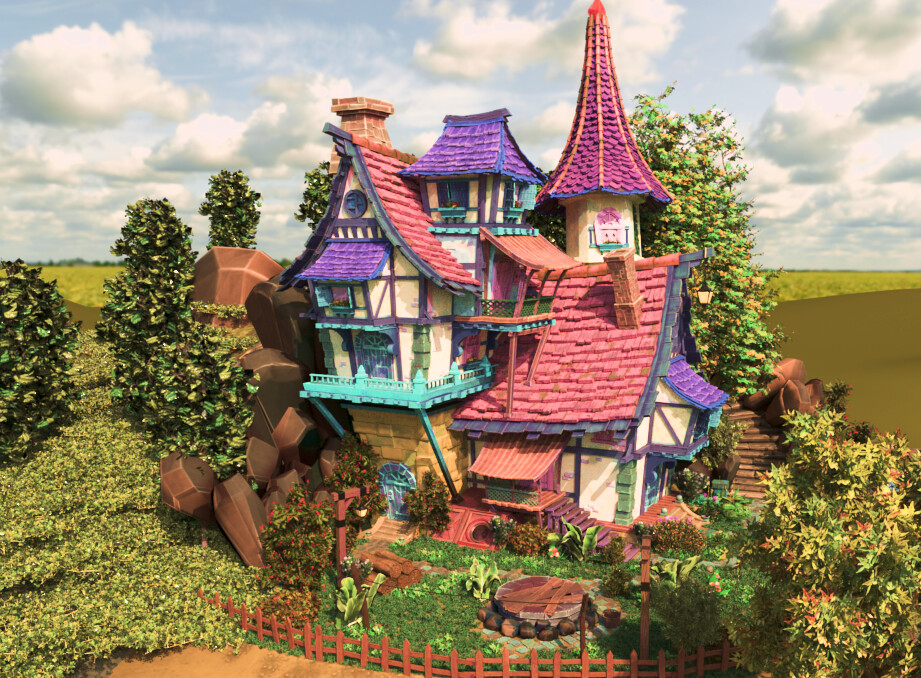 ArtStation - Princess Emerald's Moonlit Chalet