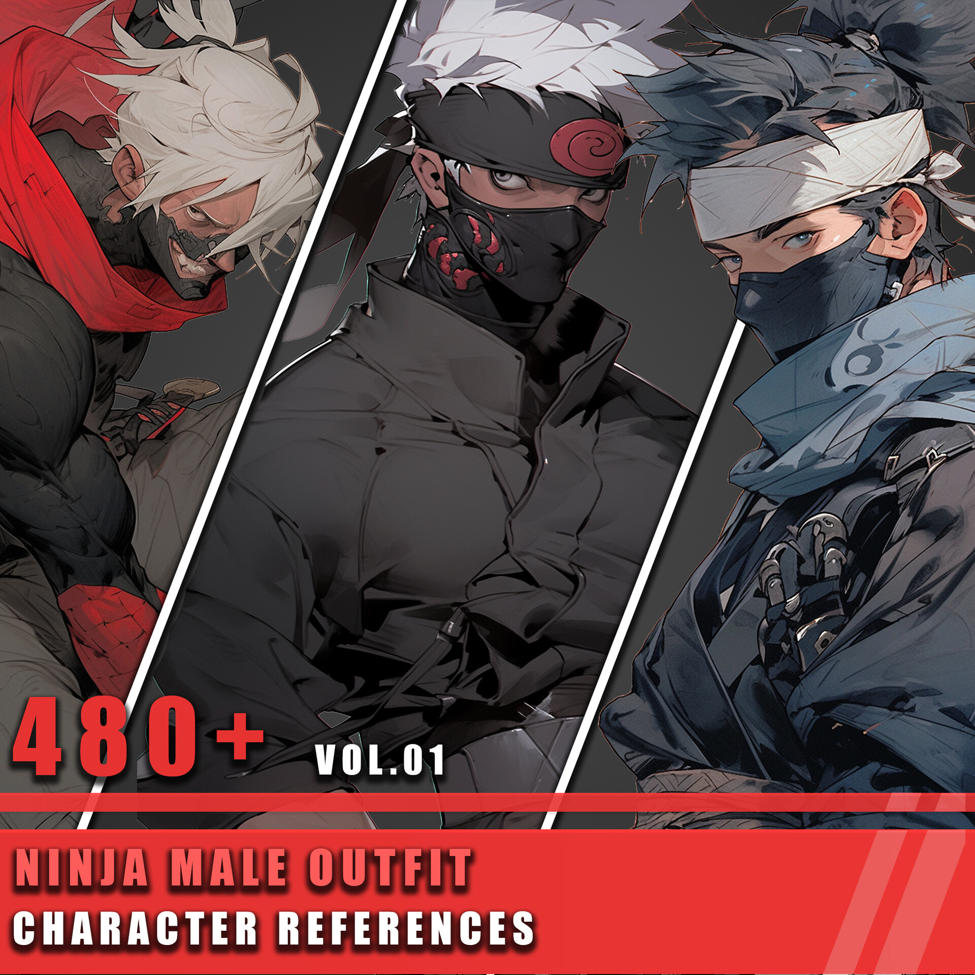 ArtStation - 480+ Ninja Male Outfit - Character References Vol.01