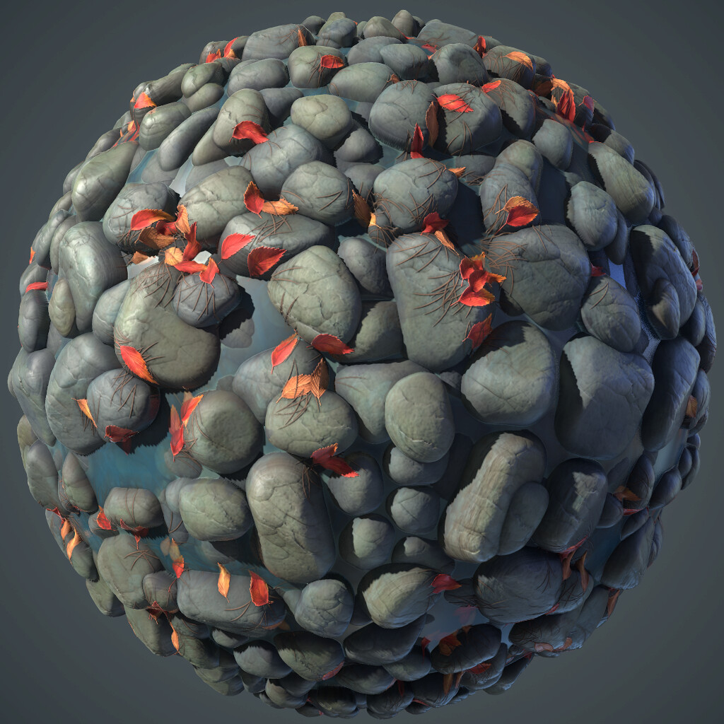ArtStation - Stylized Pebble Tile