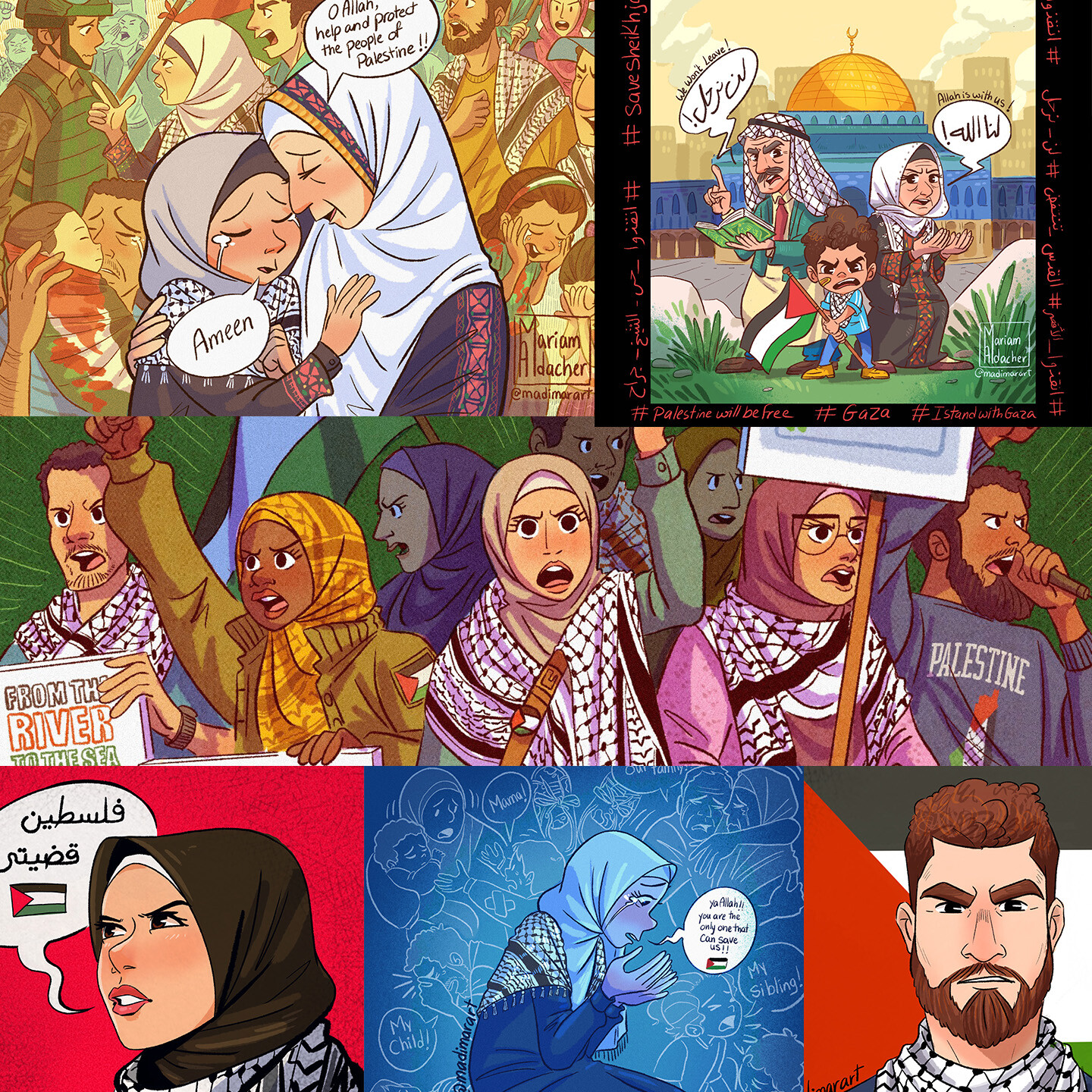 ArtStation - Palestine illustrations