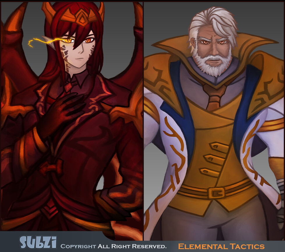 ArtStation - Elemental Tactics - Character Portraits